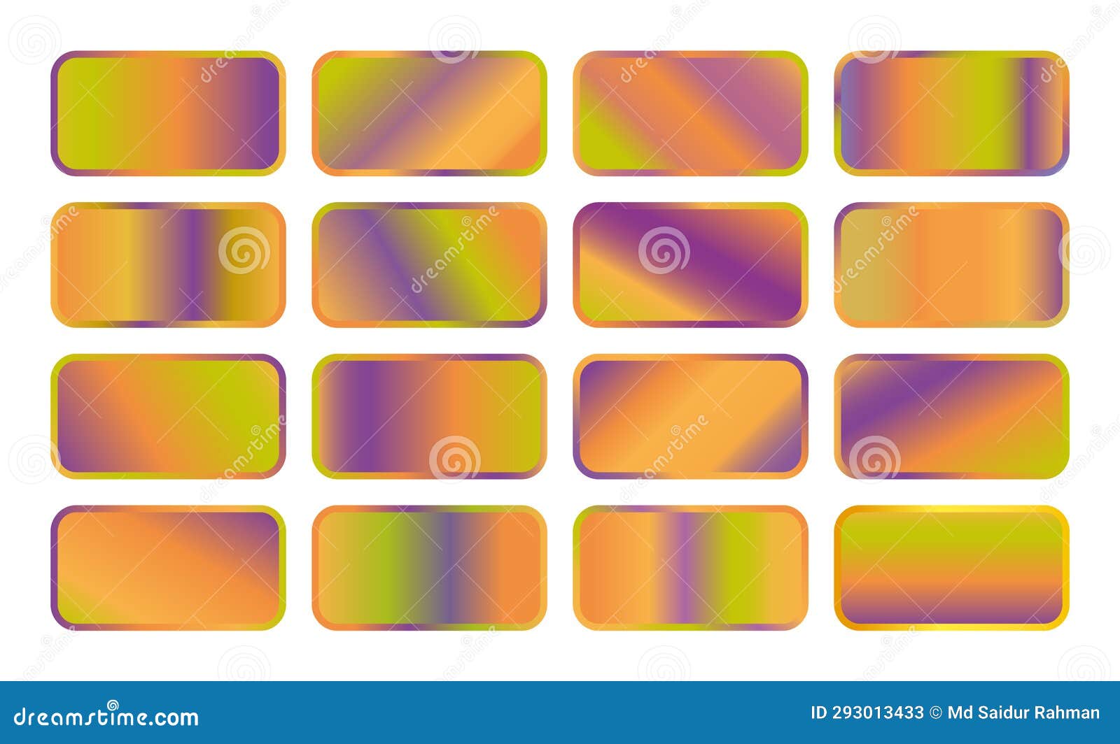 Golden Red Yellow Color Violet Gradient Set Color Combination Set ...