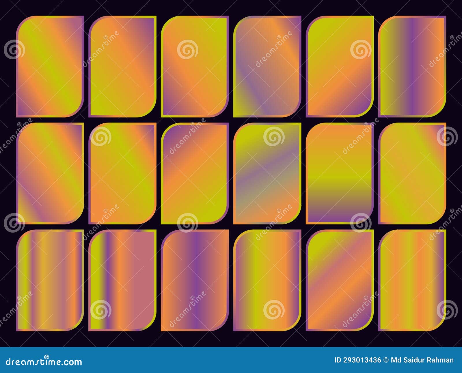 Golden Red Yellow Color Violet Gradient Set Color Combination Set ...