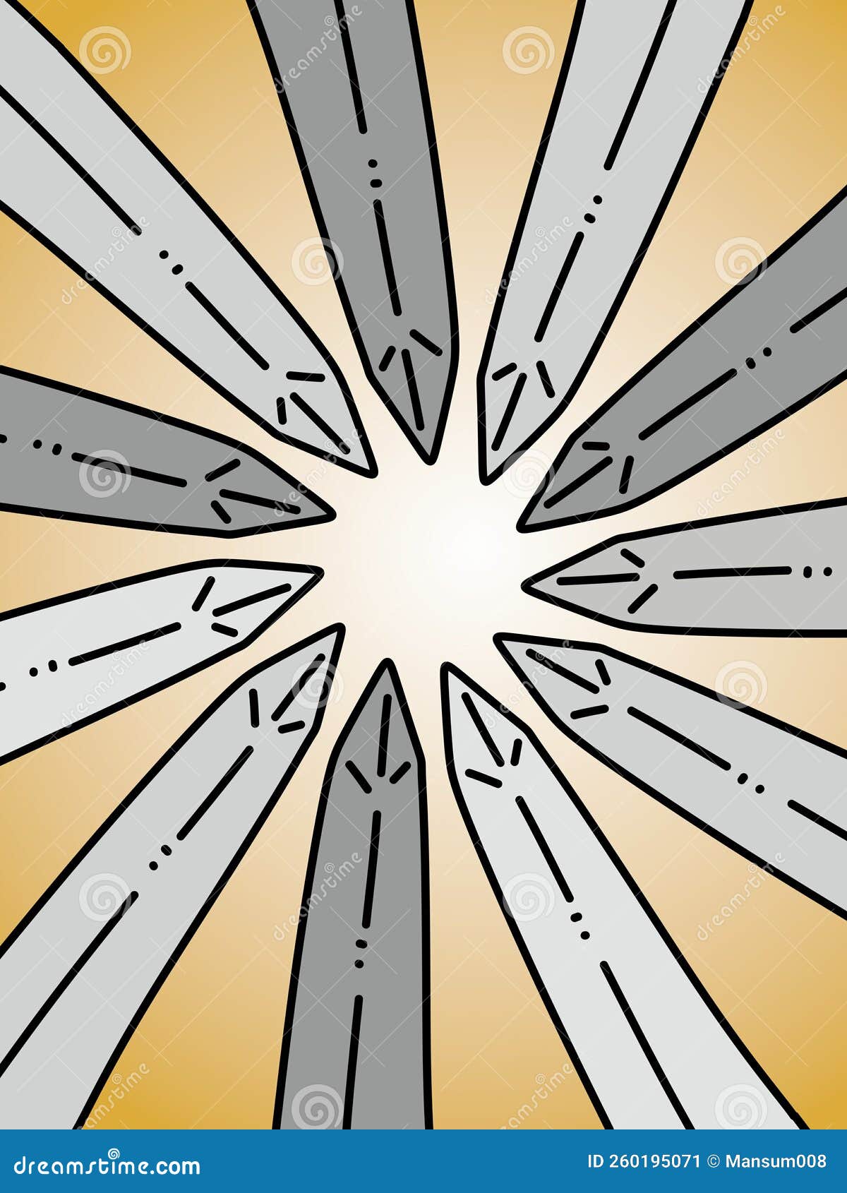 Color of Swords Cartoon Background Stock Illustration - Illustration of ...