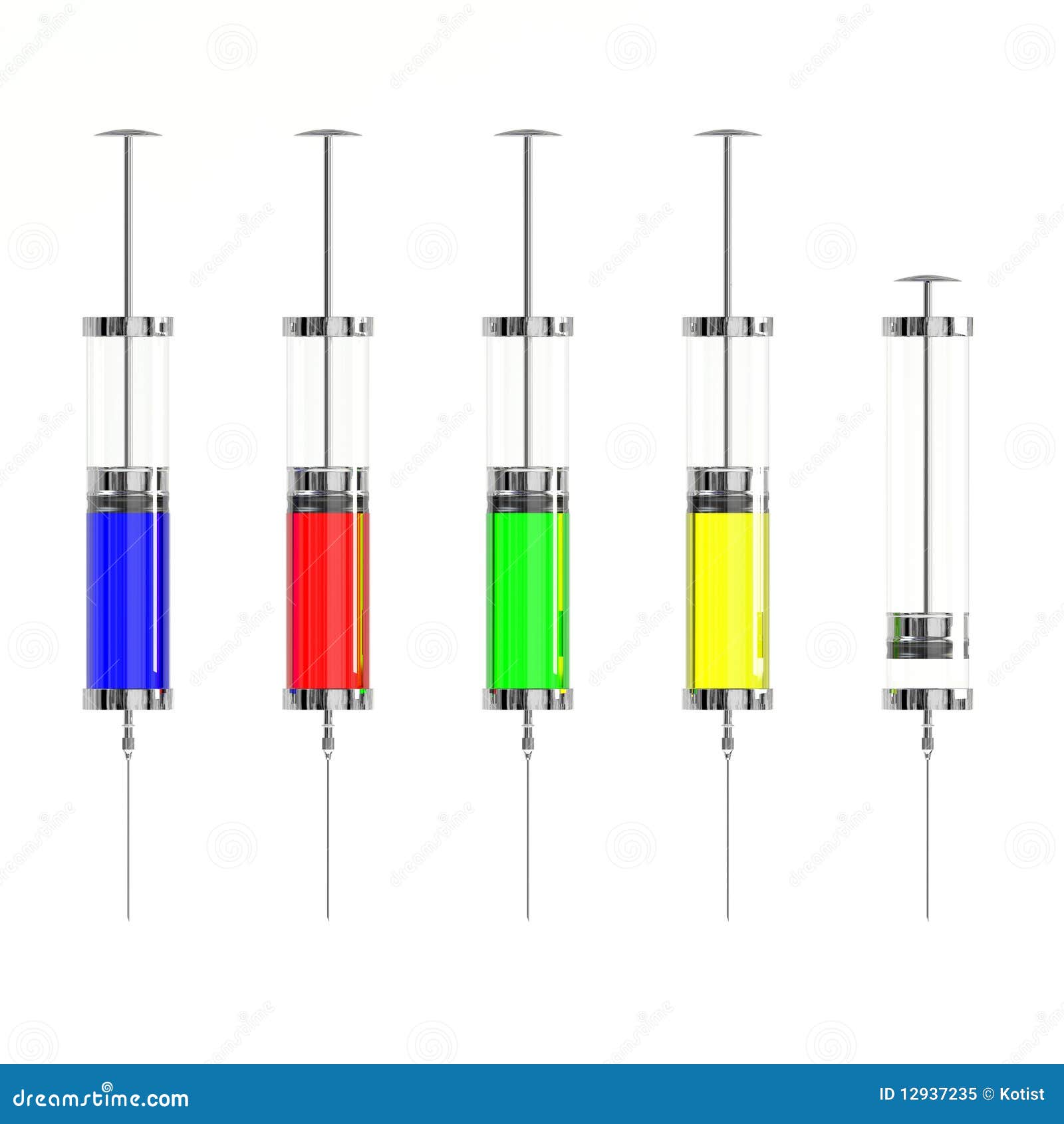 Color syringe stock illustration. Illustration of chemical - 12937235
