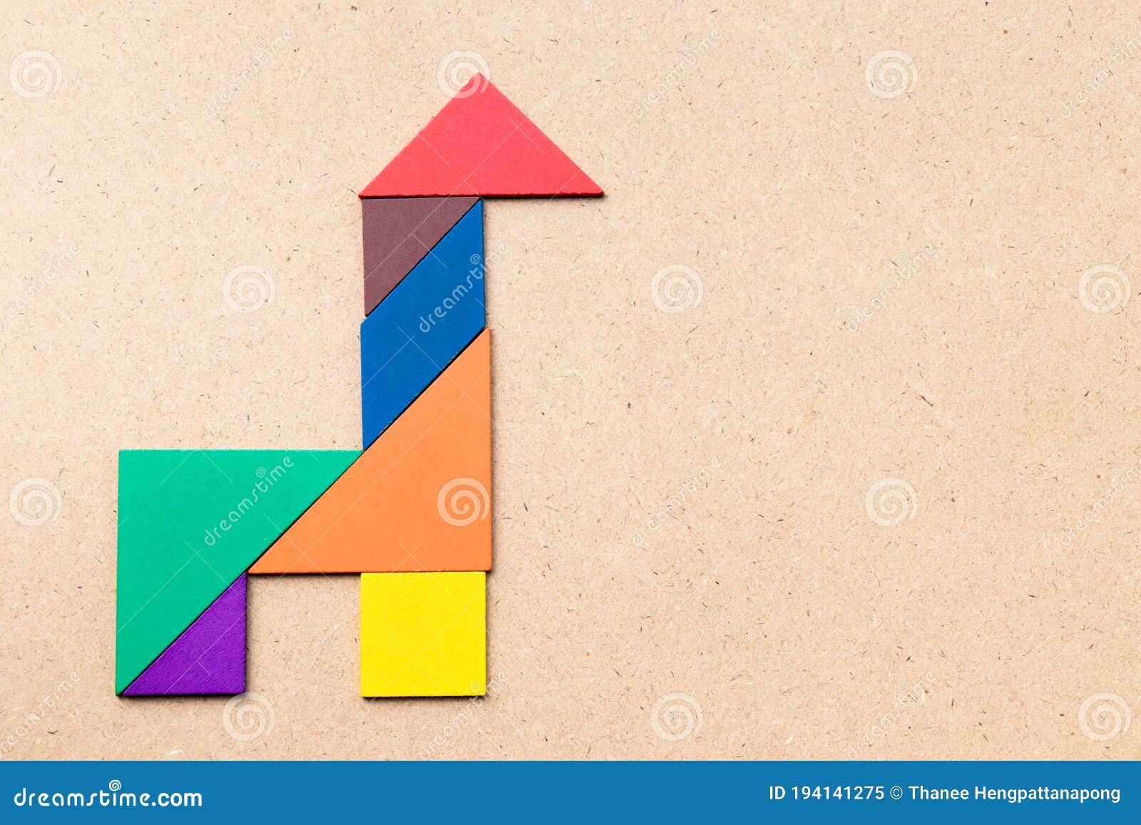Color Tangram In Sword Shape On Wood Background Royalty-Free Stock ...