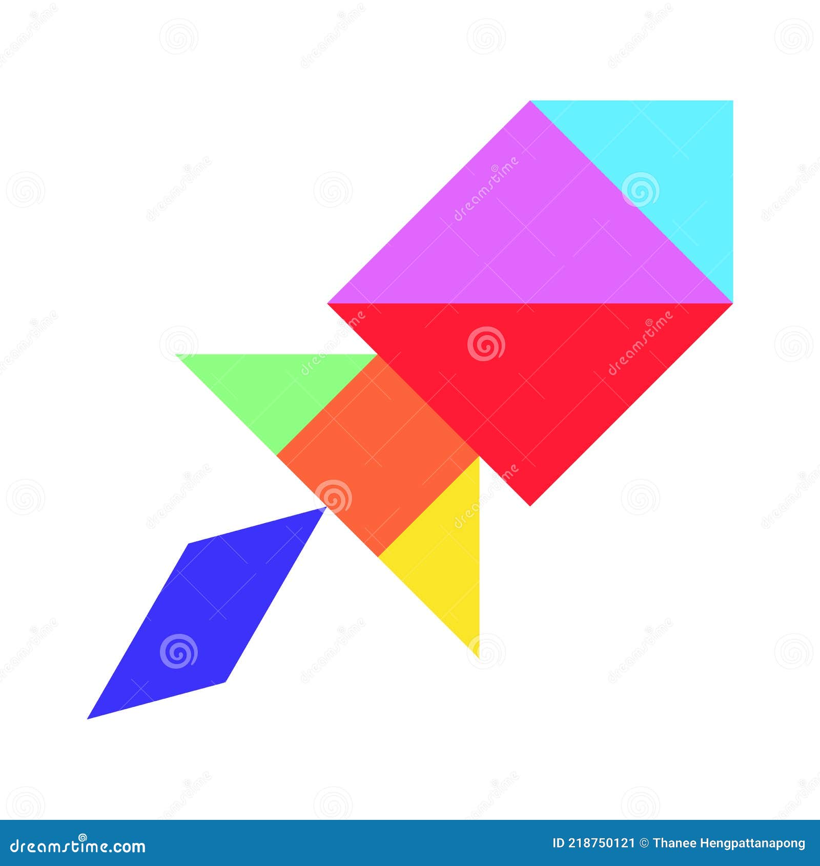 Color Tangram In Pine Or Christmas Tree Shape On White Background ...