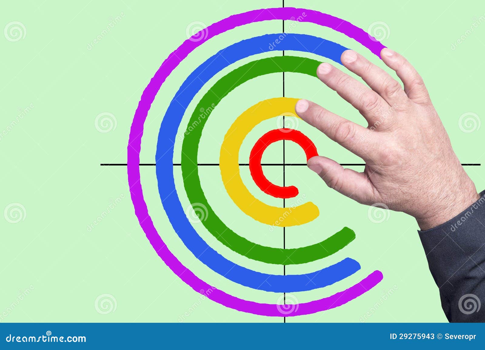 Color target stock image. Image of hand, abstract, design - 29275943