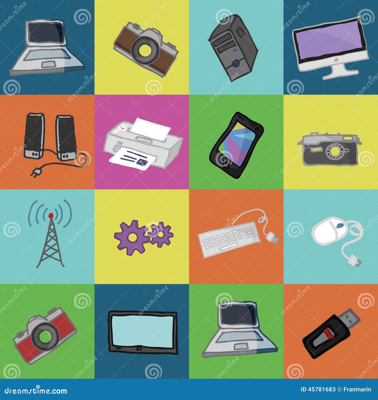 Color technology stock vector. Illustration of digitally - 45781683