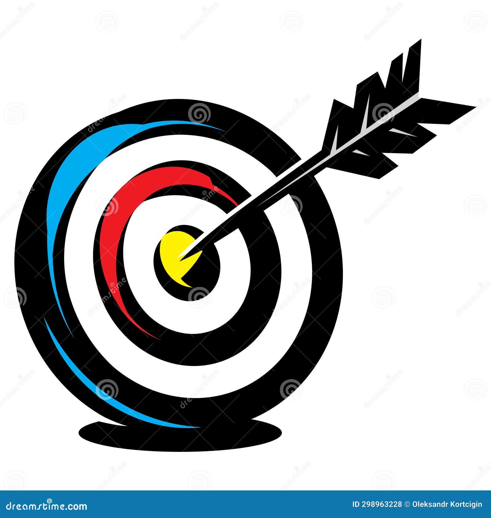 Color Template for Design with Target and Arrow Stock Vector ...