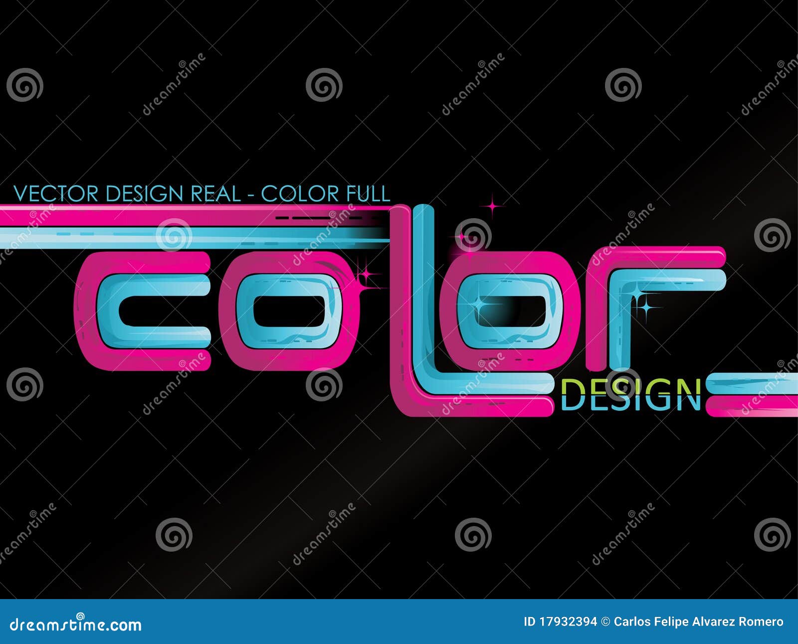 Color text illustration stock vector. Illustration of graphic - 17932394