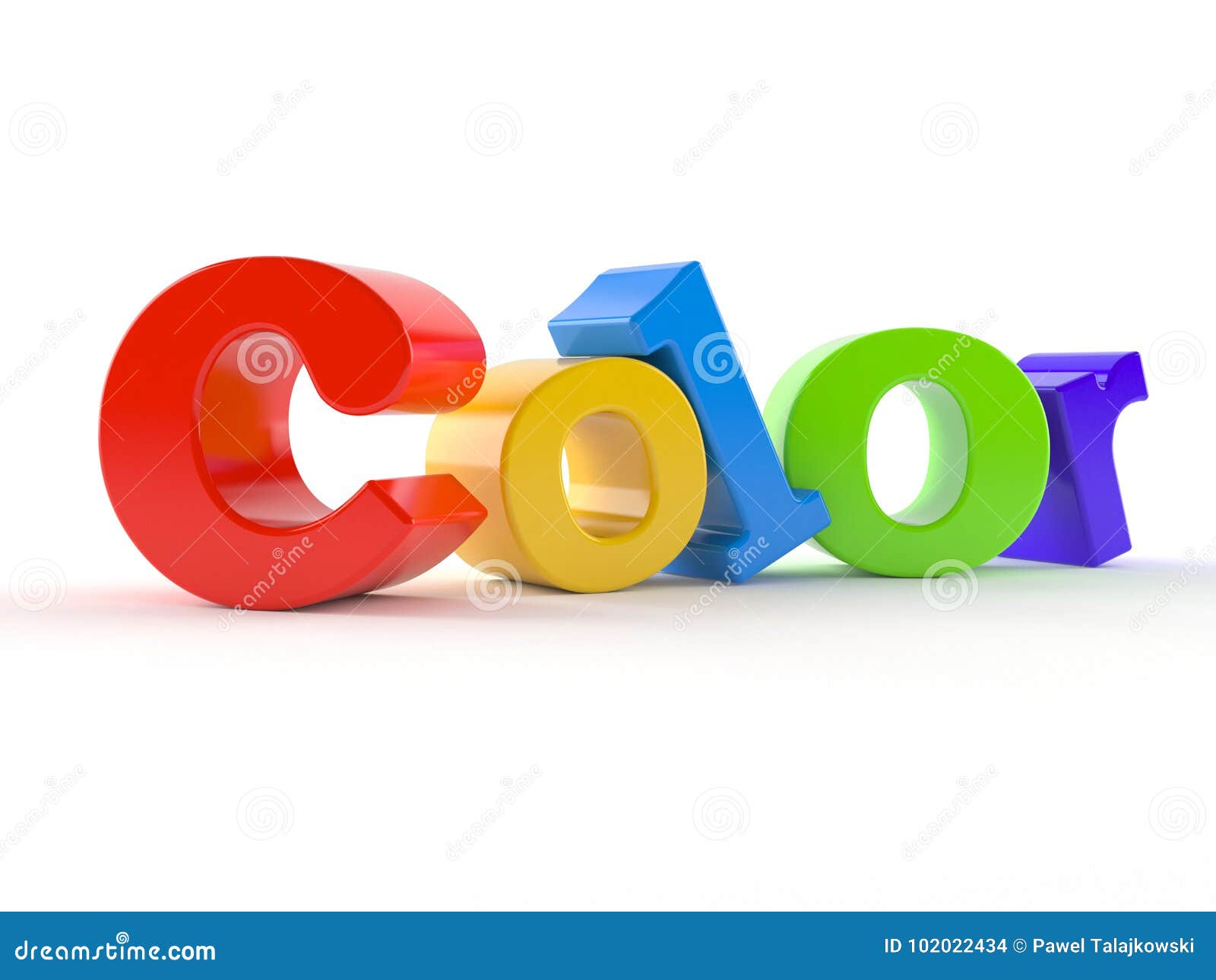 Color text stock illustration. Illustration of render - 102022434