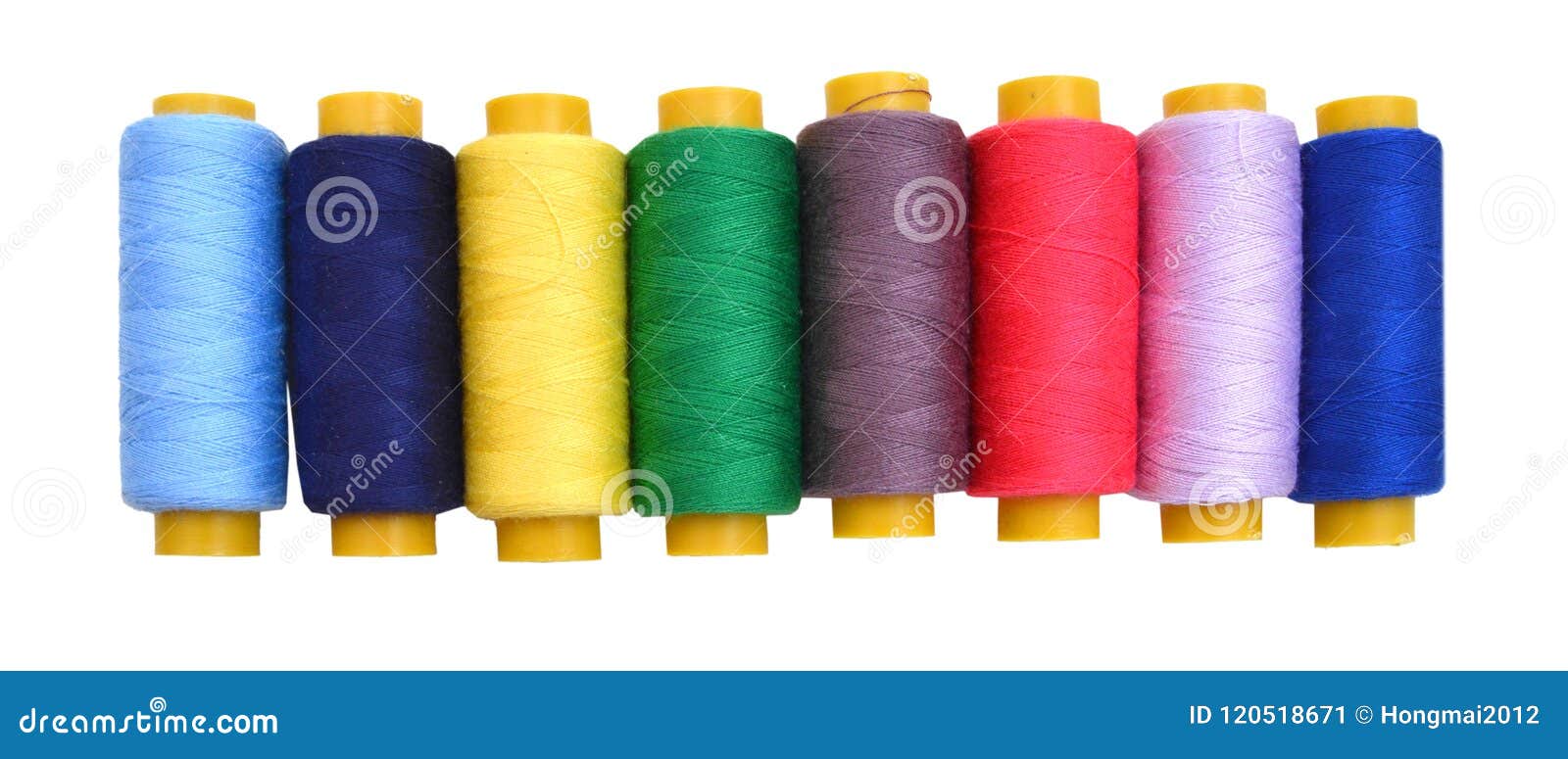 Color Threads Located As a Rainbow Isolated Stock Image - Image of ...