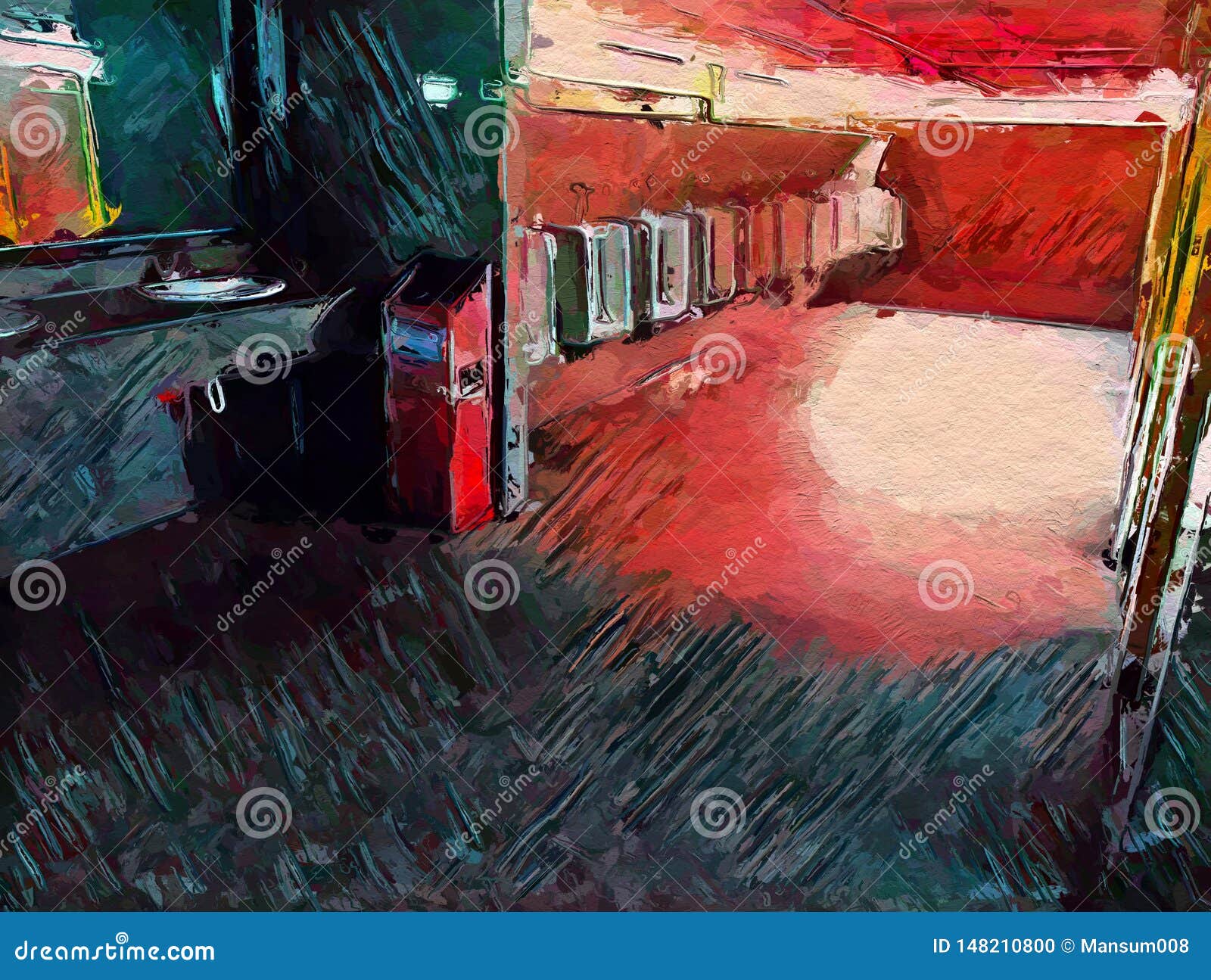 Color Toilet Pattern Background Stock Illustration - Illustration of ...