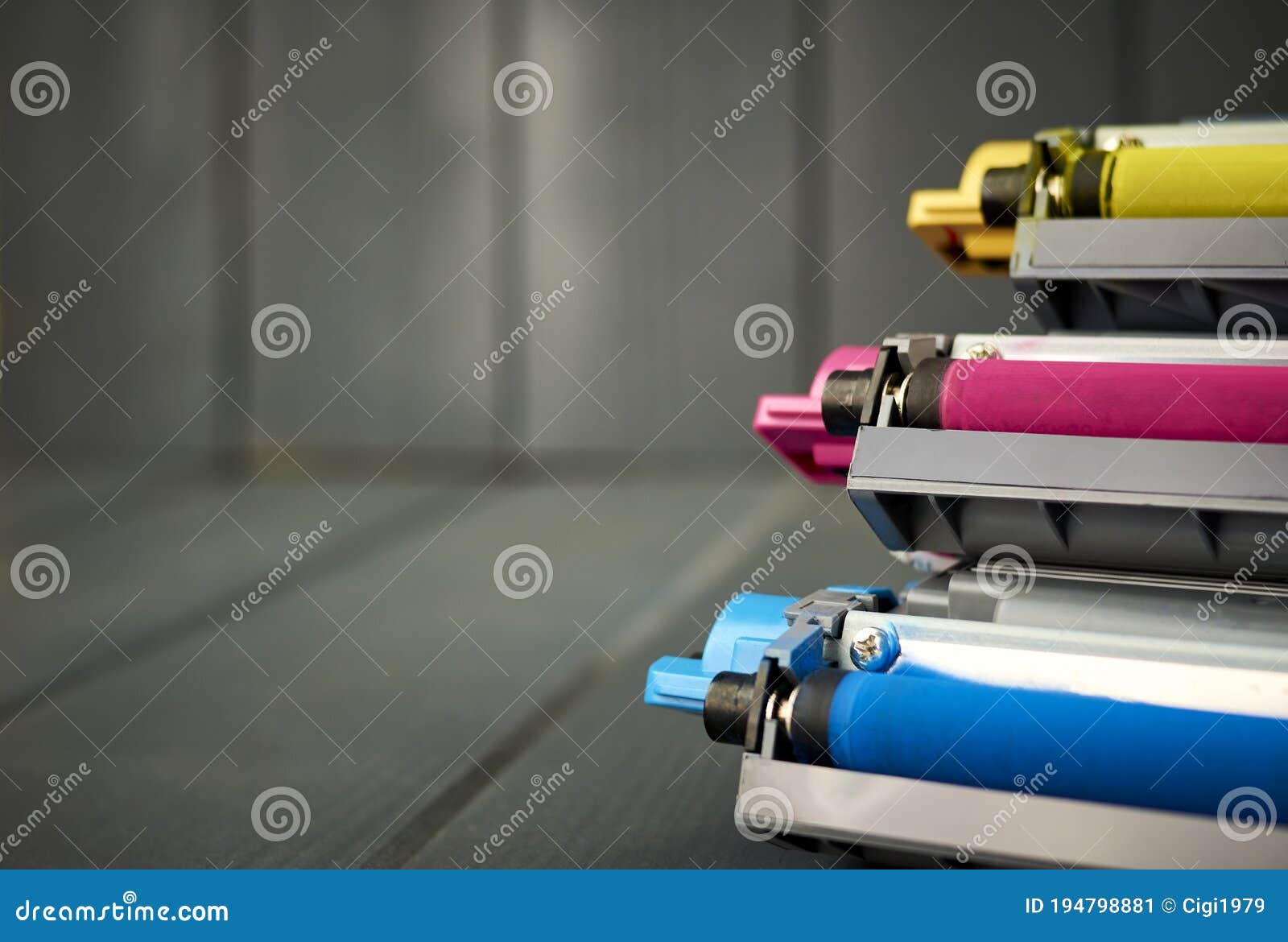 Color Toner Cartridges for Color Laser Printer Stock Image - Image of ...