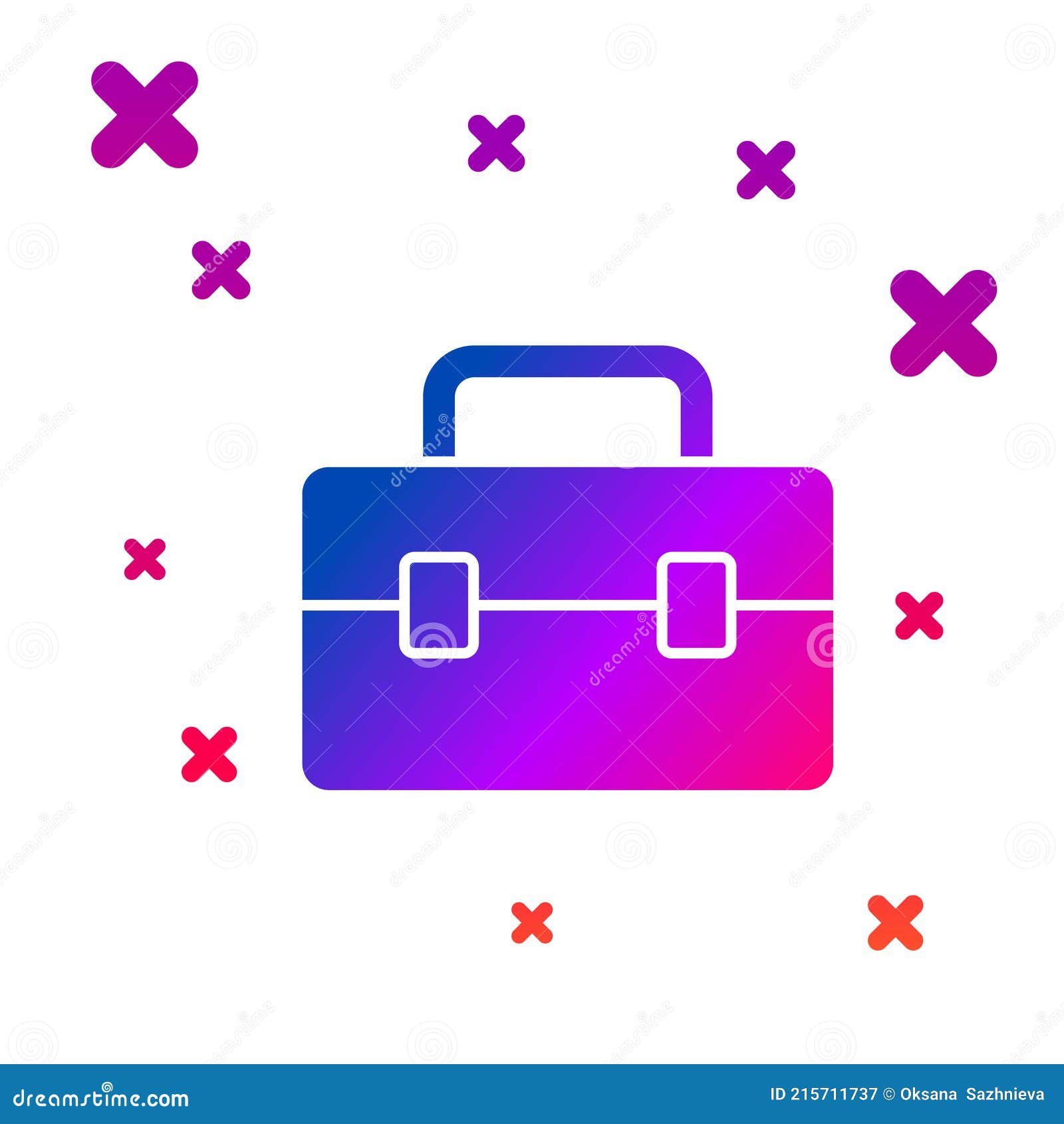 Color Toolbox Icon Isolated on White Background. Tool Box Sign ...