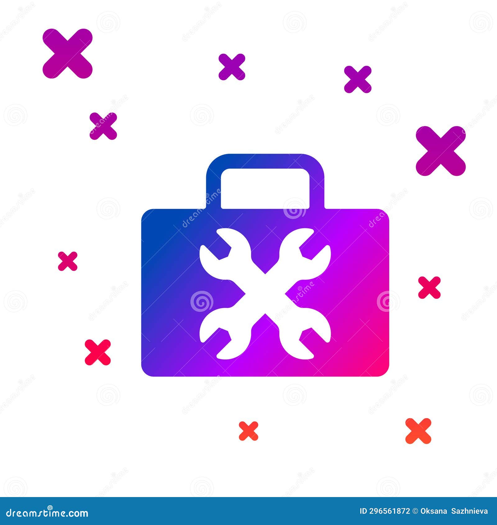 Color Toolbox Icon Isolated on White Background. Tool Box Sign ...