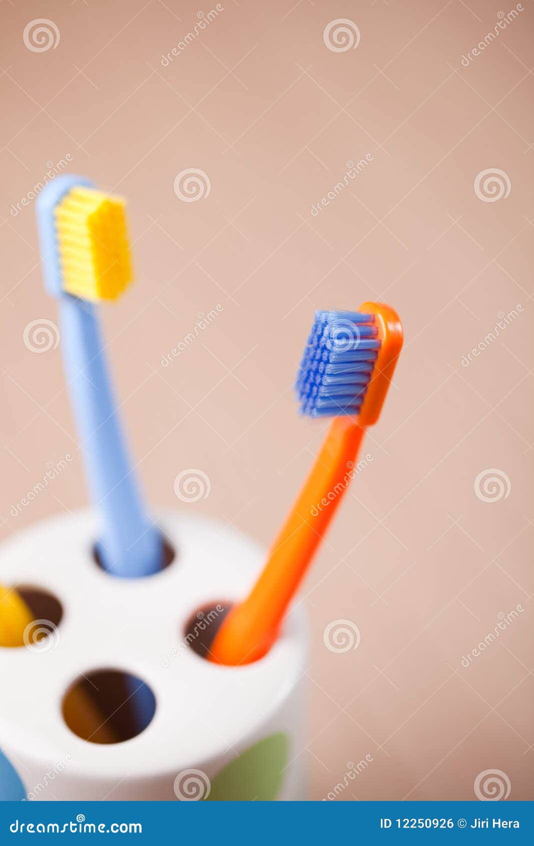 Color toothbrushes stock photo. Image of bristle, background - 12250926