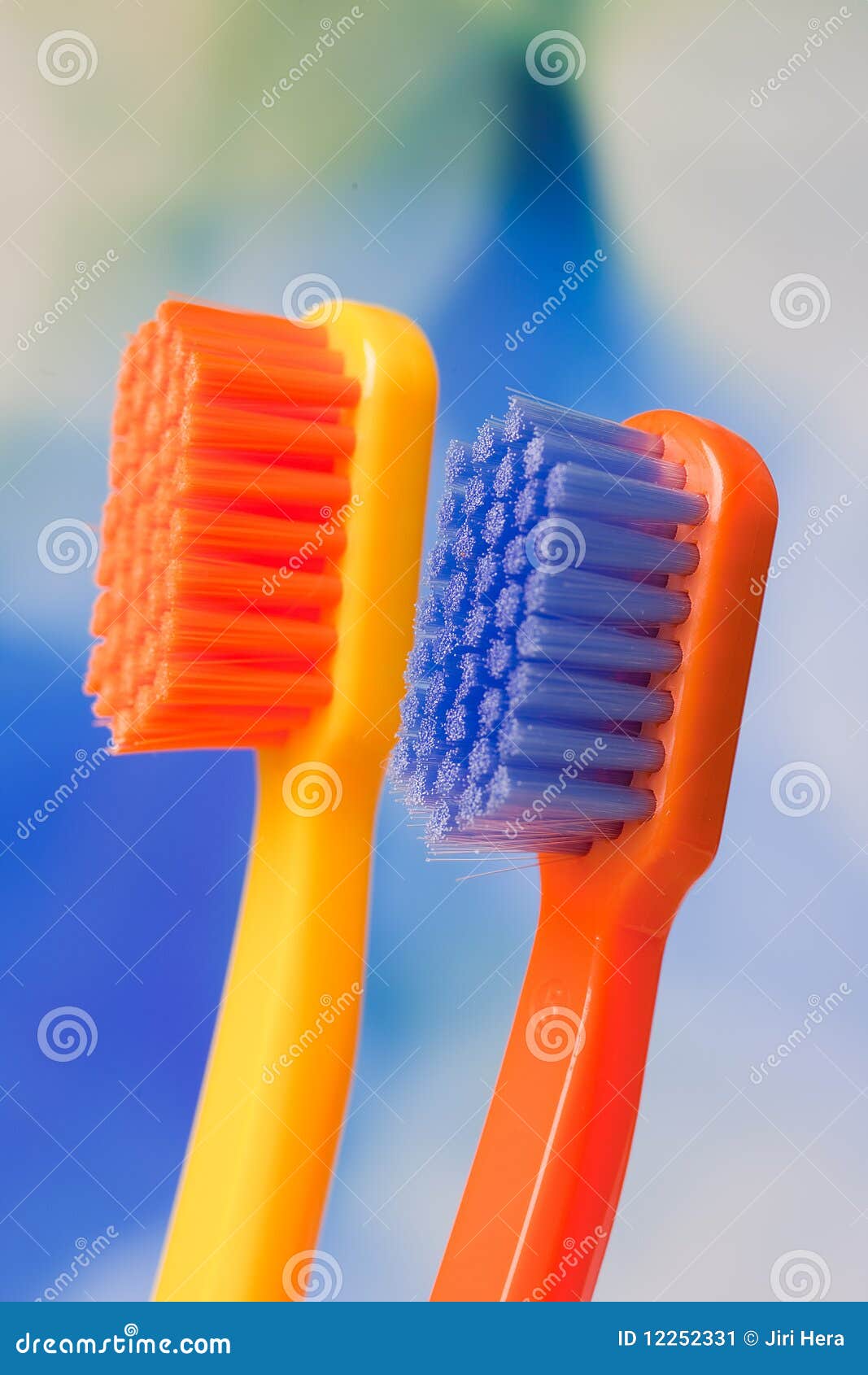 Color toothbrushes stock image. Image of fresh, paste - 12252331