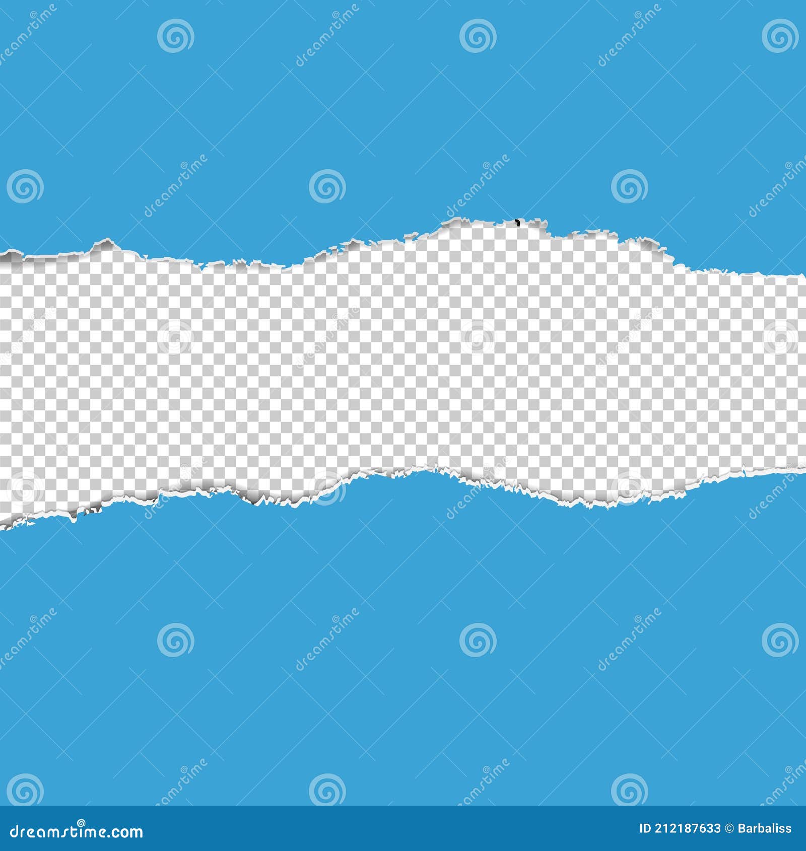 Color Torn Paper Borders with Transparent Background Stock Vector ...