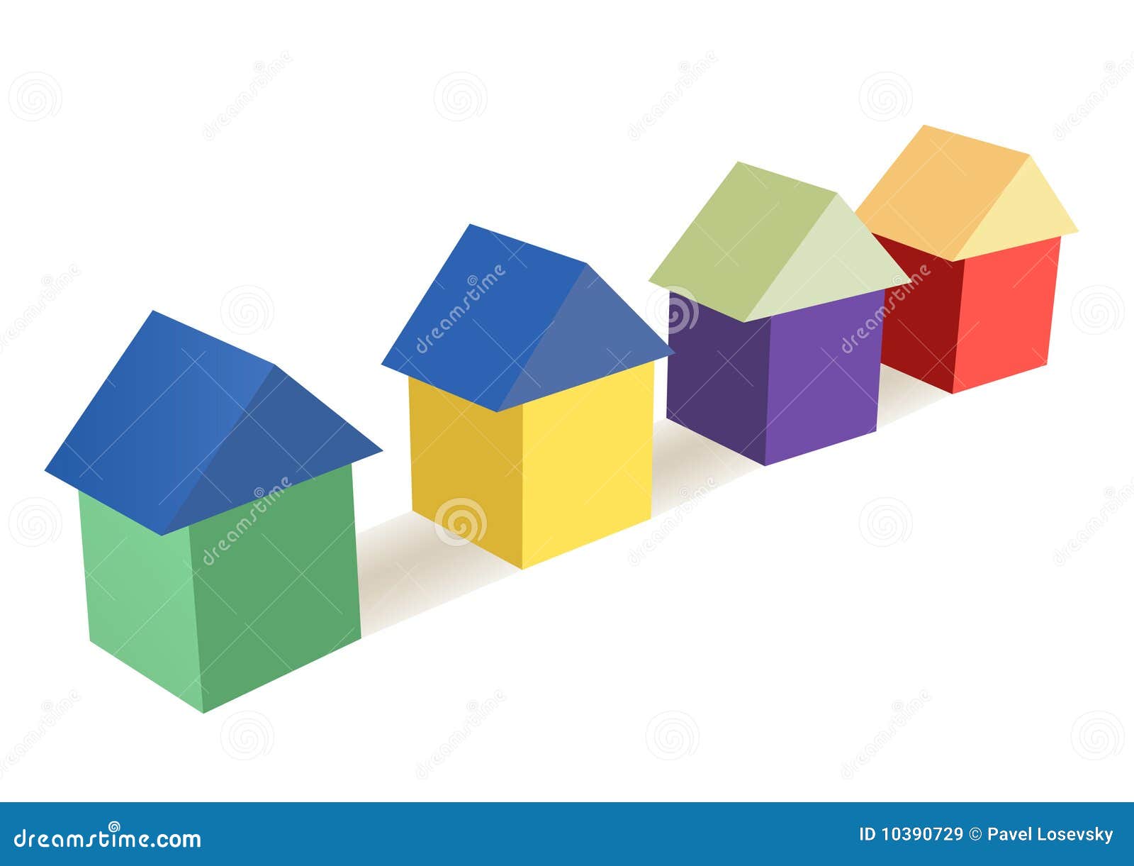 Color Toy Cubes Houses Vector Stock Vector - Illustration of block ...