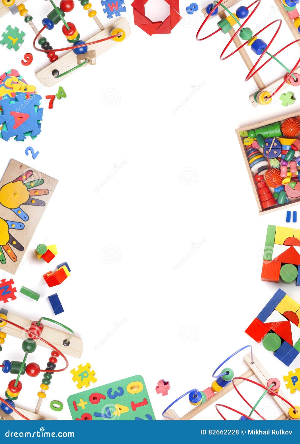 Color toys border stock photo. Image of colourful, pink - 82662228