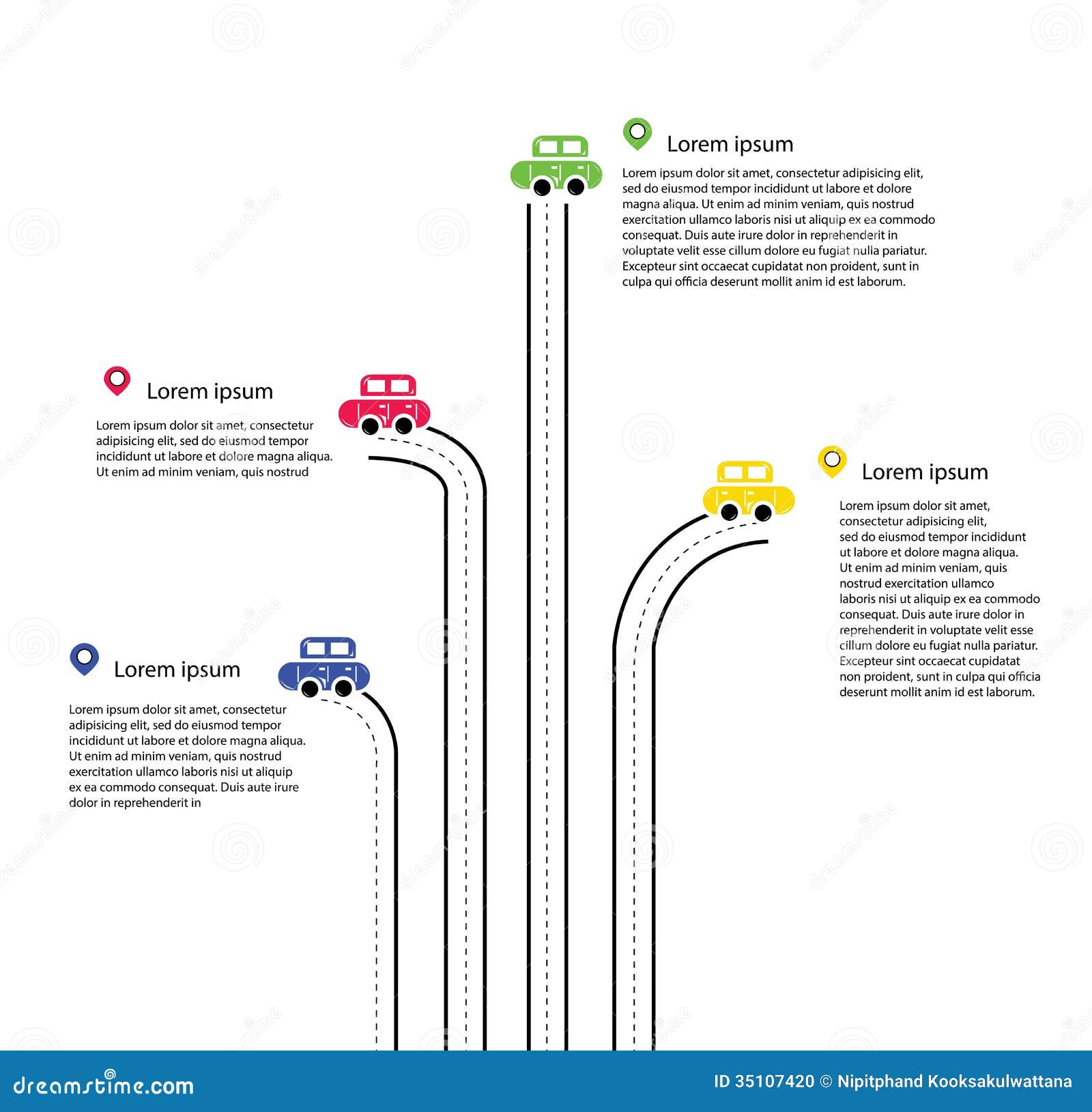Color Traffic Infographic stock vector. Illustration of label - 35107420