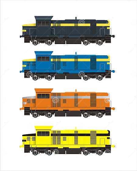 Color Trains stock vector. Illustration of isolated, trailer - 10510222