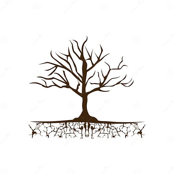 Color Tree without Leaves Icon Stock Illustration - Illustration of ...