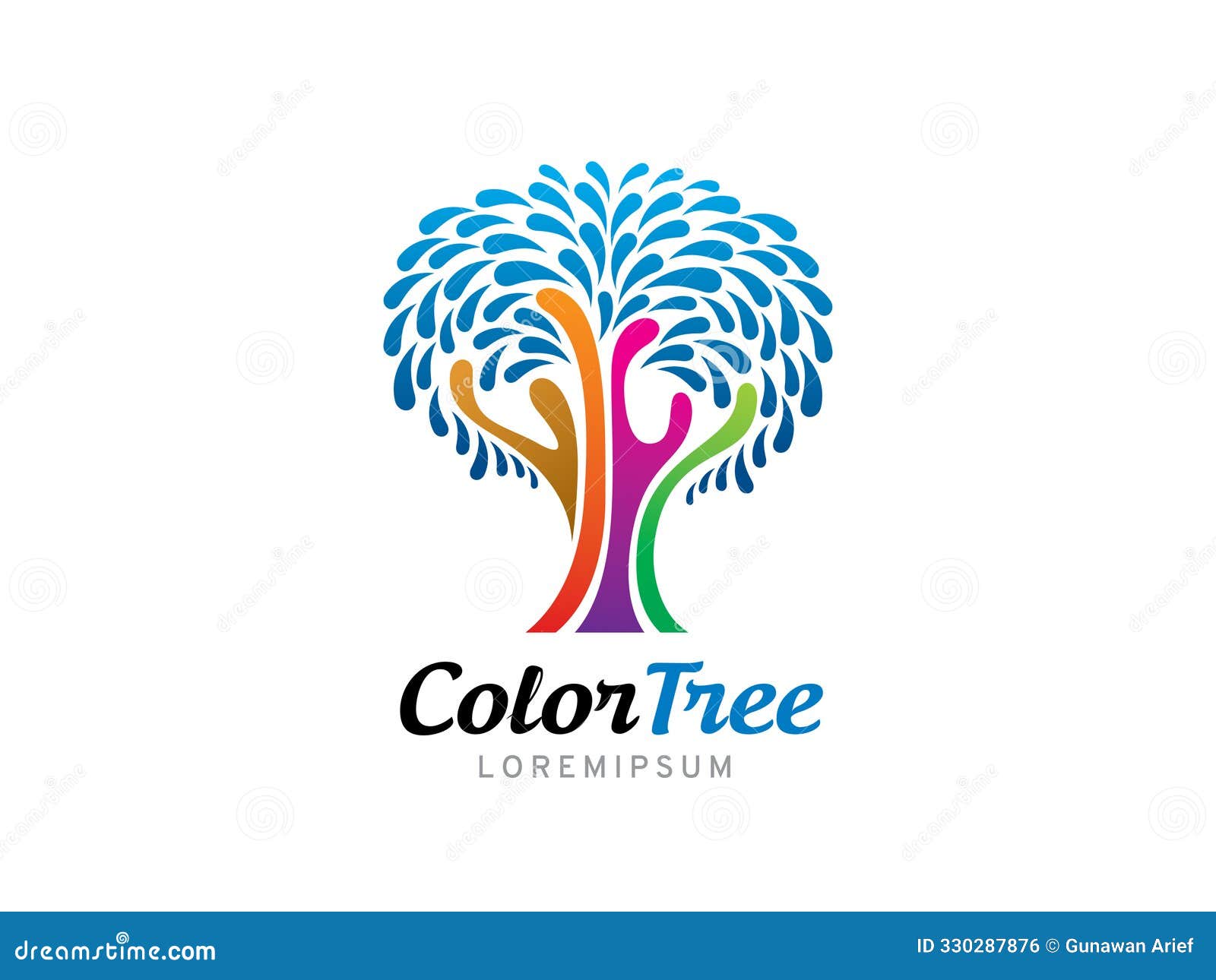 Color Tree Logo Template Design Vector, Emblem, Design Concept ...