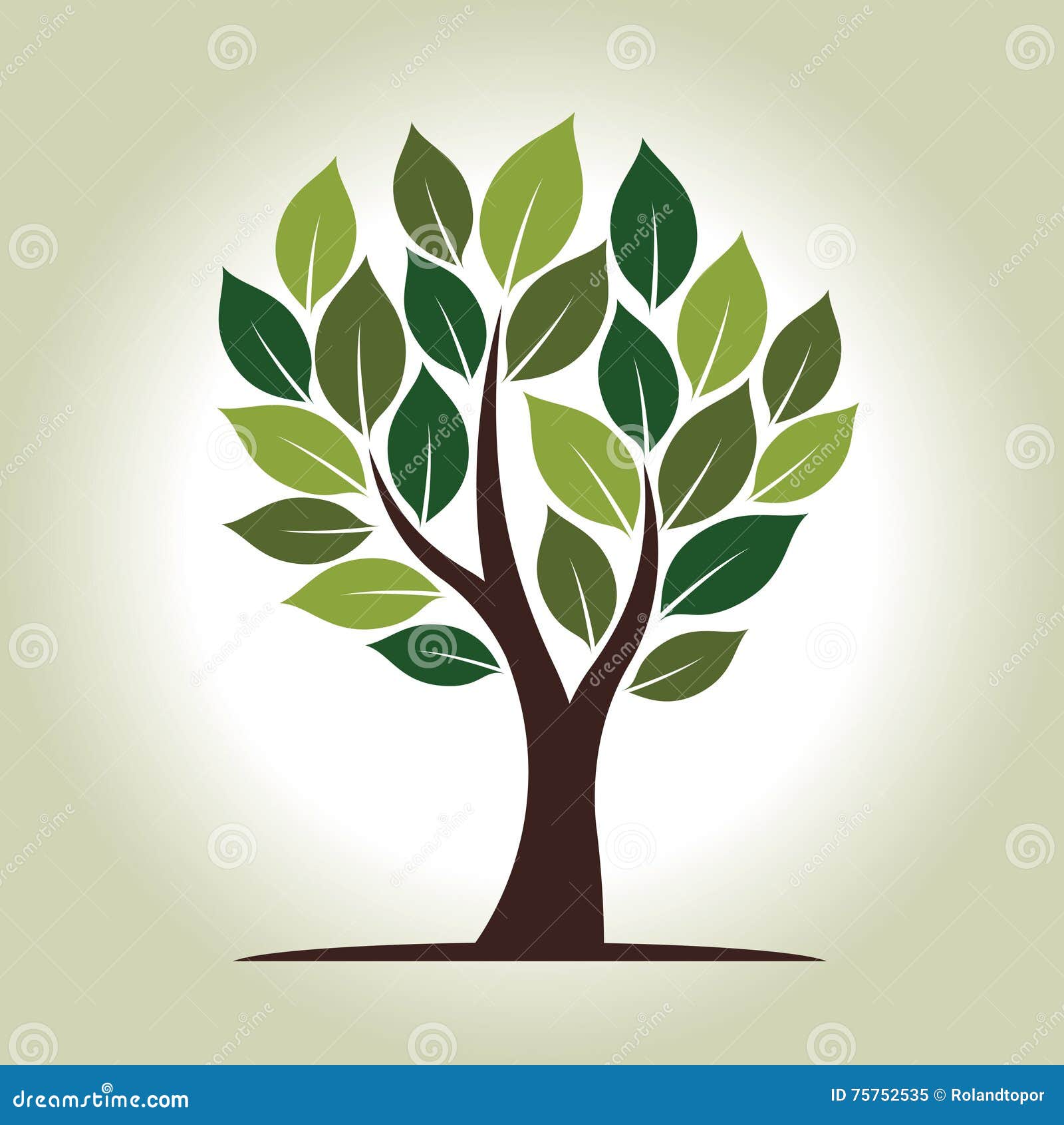 Color Tree. Vector Illustration. Stock Illustration - Illustration of ...