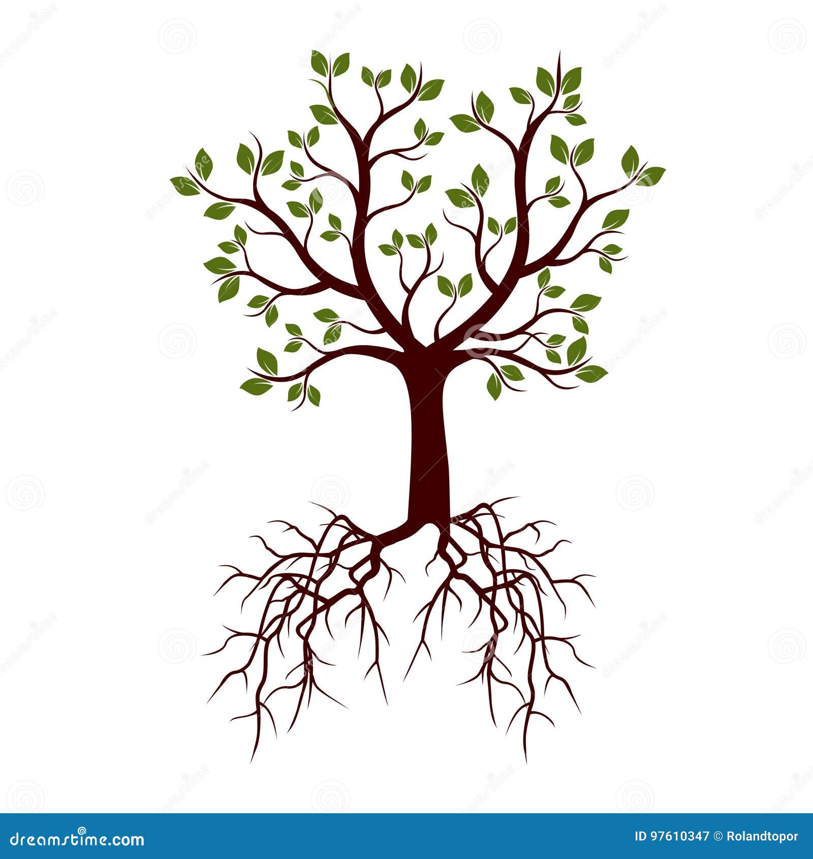 Color Tree. Vector Illustration. Stock Illustration - Illustration of ...