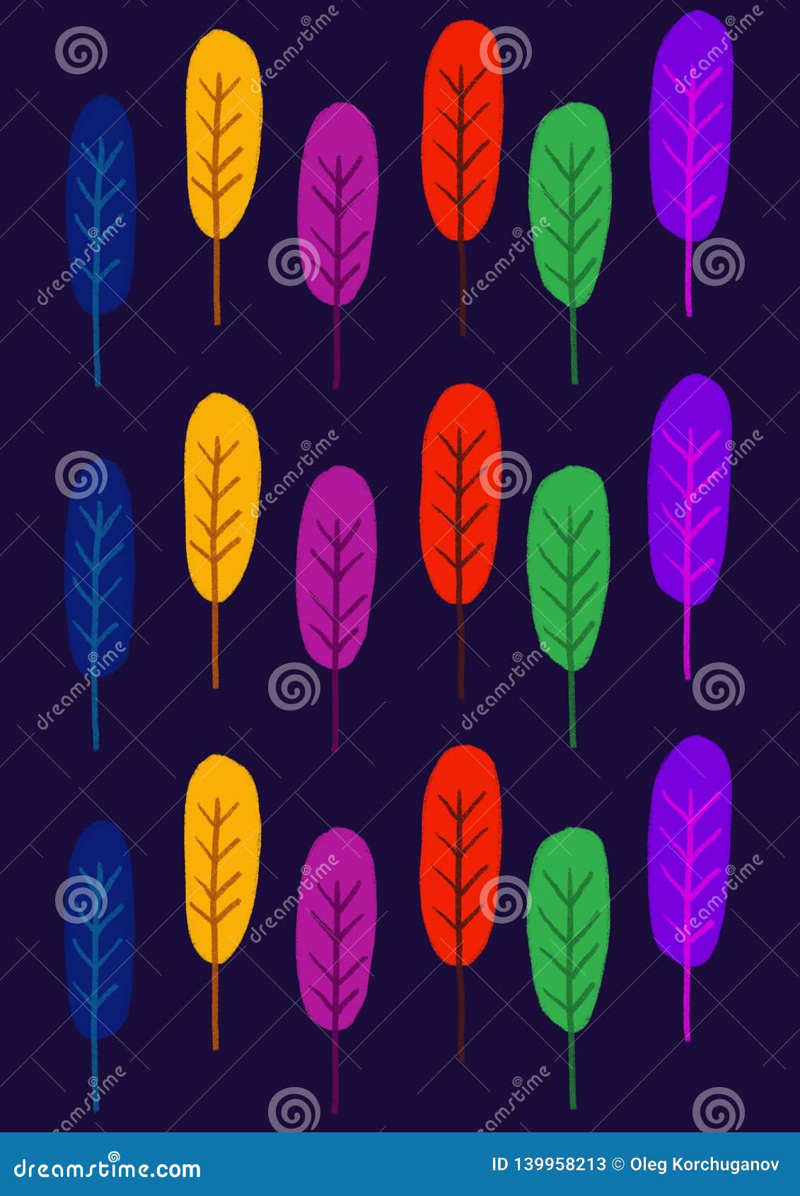 Color trees pattern stock illustration. Illustration of color - 139958213