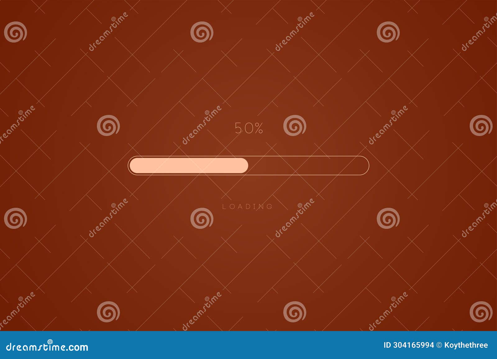 Color Trend Brown in Progress Loading Bar 50 Percent, a Loading Bar ...