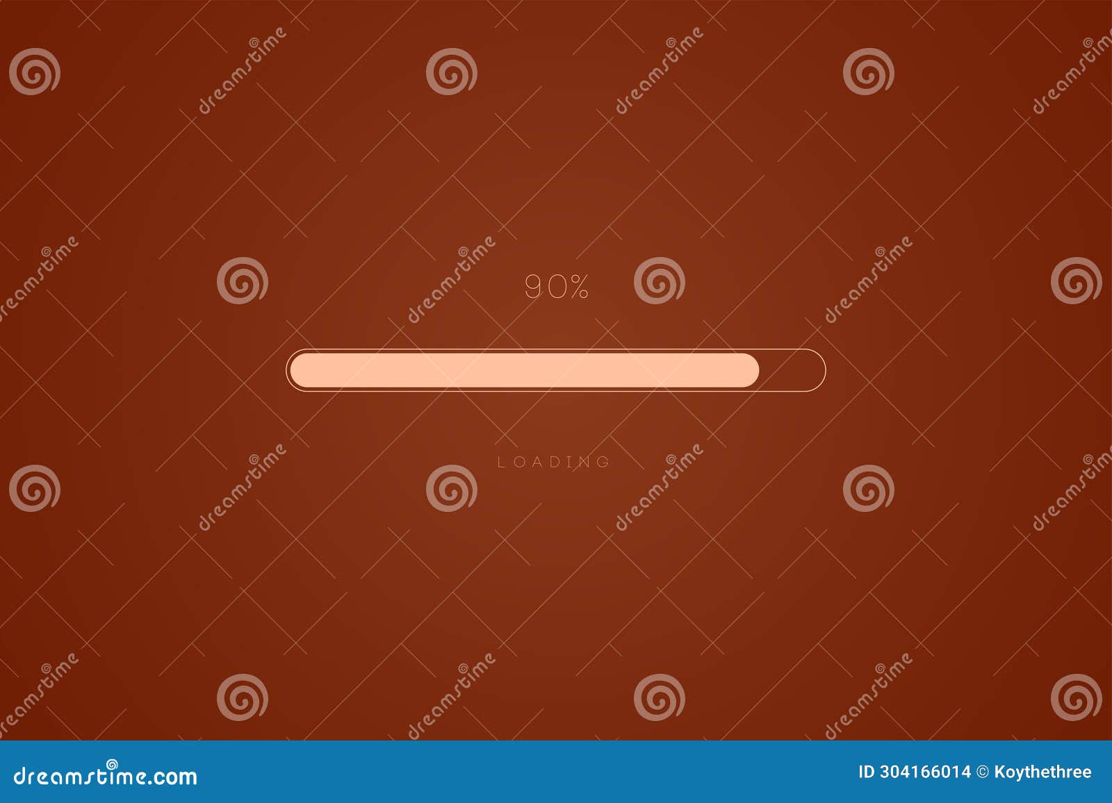 Color Trend Brown in Progress Loading Bar 90 Percent, a Loading Bar ...