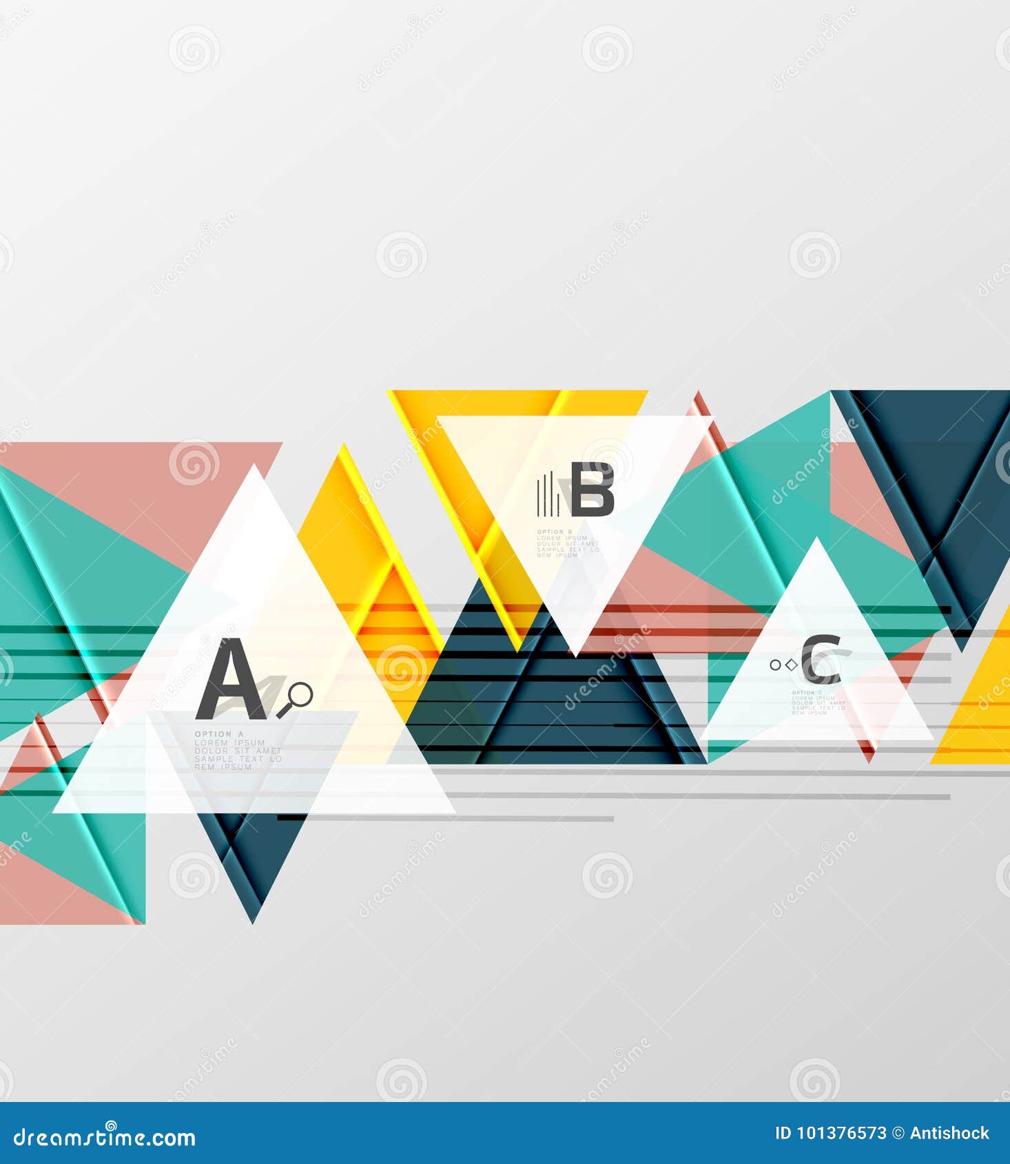Color Triangles Background Design Stock Vector - Illustration of book ...