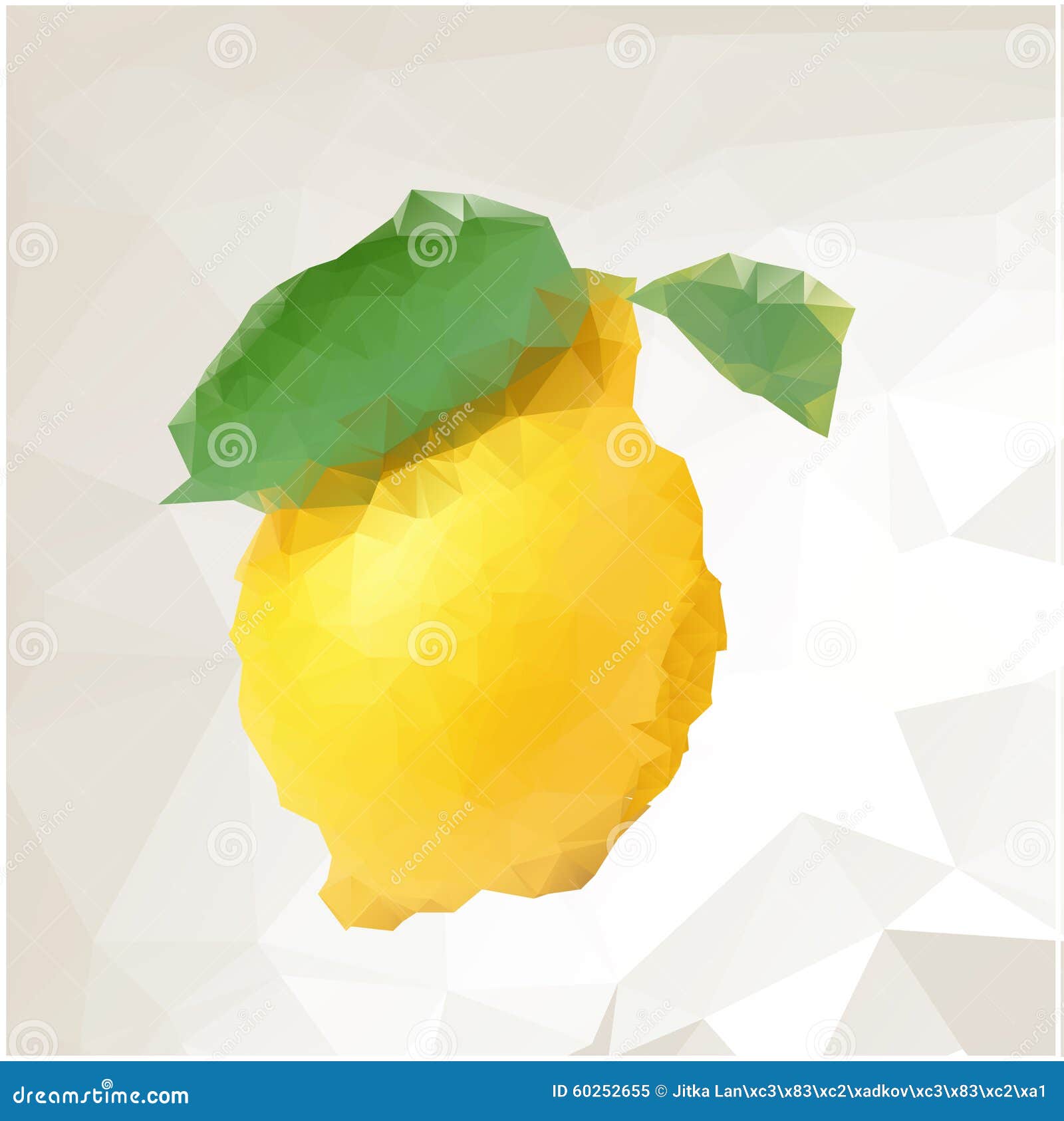 Color Triangles Lemon Illustration Stock Vector - Illustration of ...