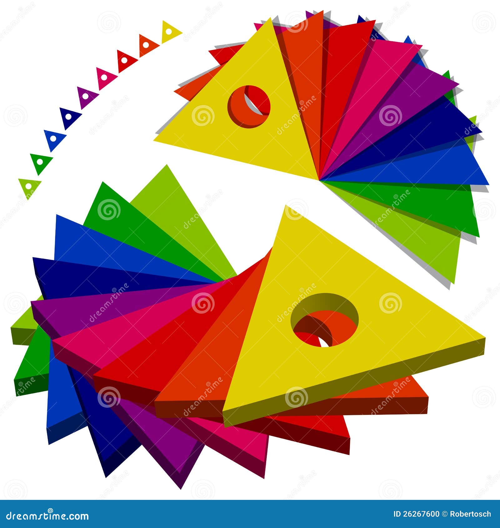 Color triangles palette stock vector. Illustration of printer - 26267600
