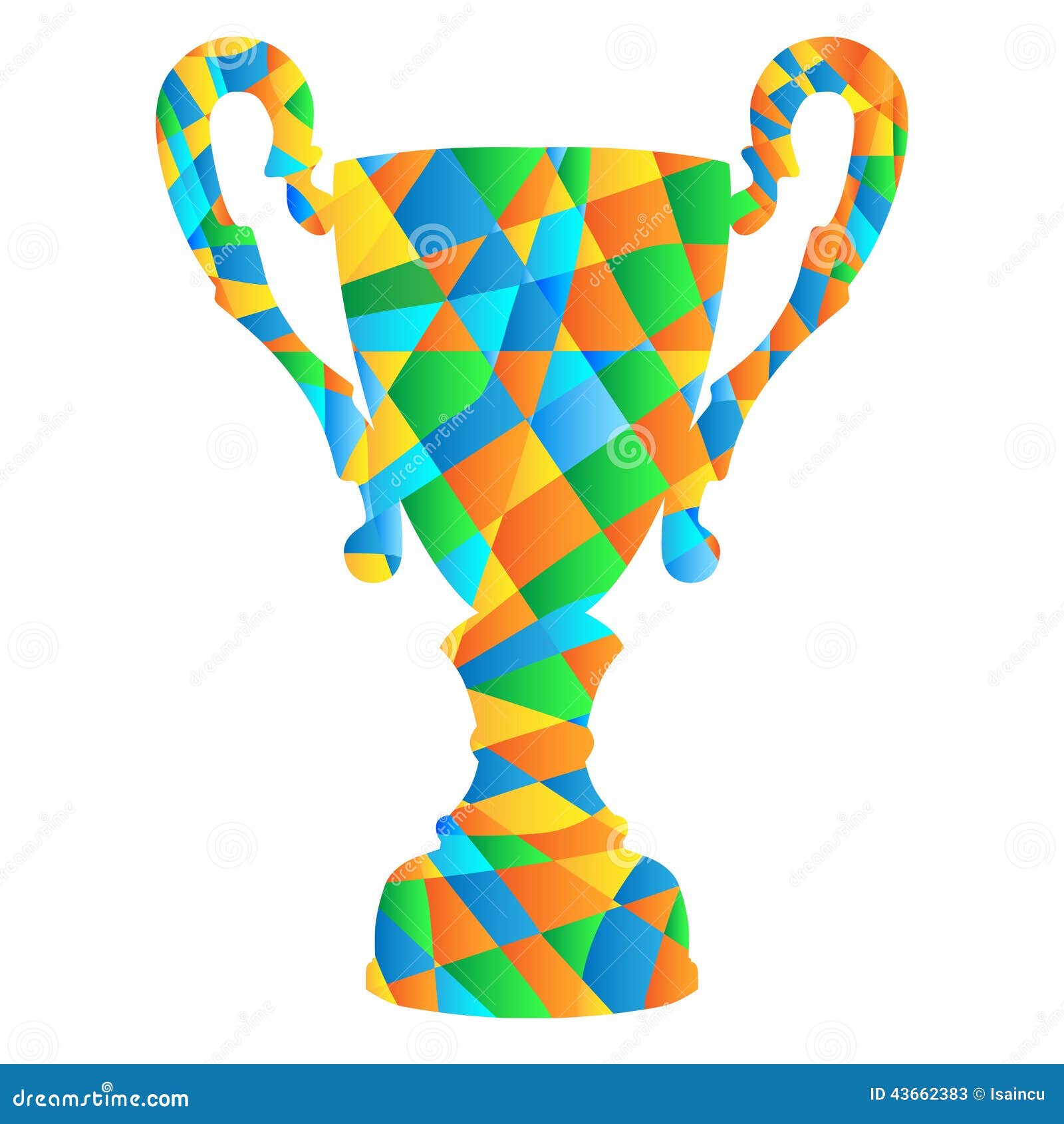 Color trophy stock vector. Illustration of cartoon, reward - 43662383