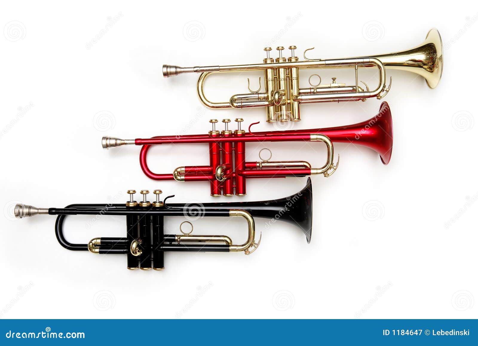 Color Trumpets Royalty Free Stock Photography - Image: 1184647