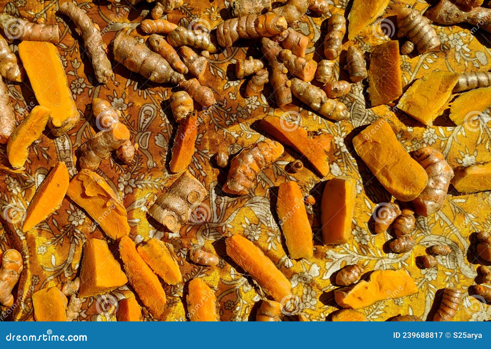 Color of Turmeric Exposed in Sunlight Stock Image - Image of natural ...