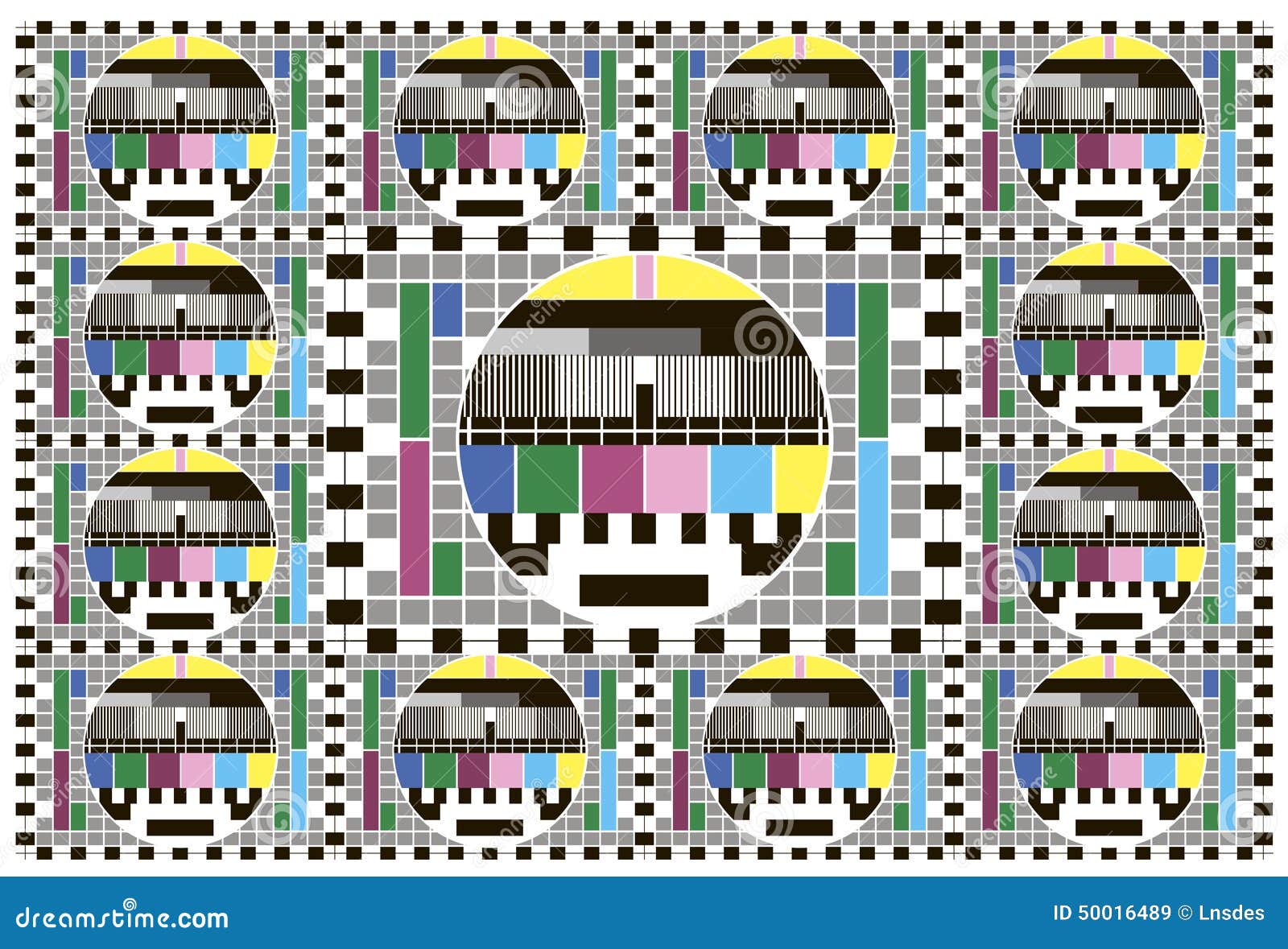 Television Set With A Grid On A White Background. Illustration Of The ...