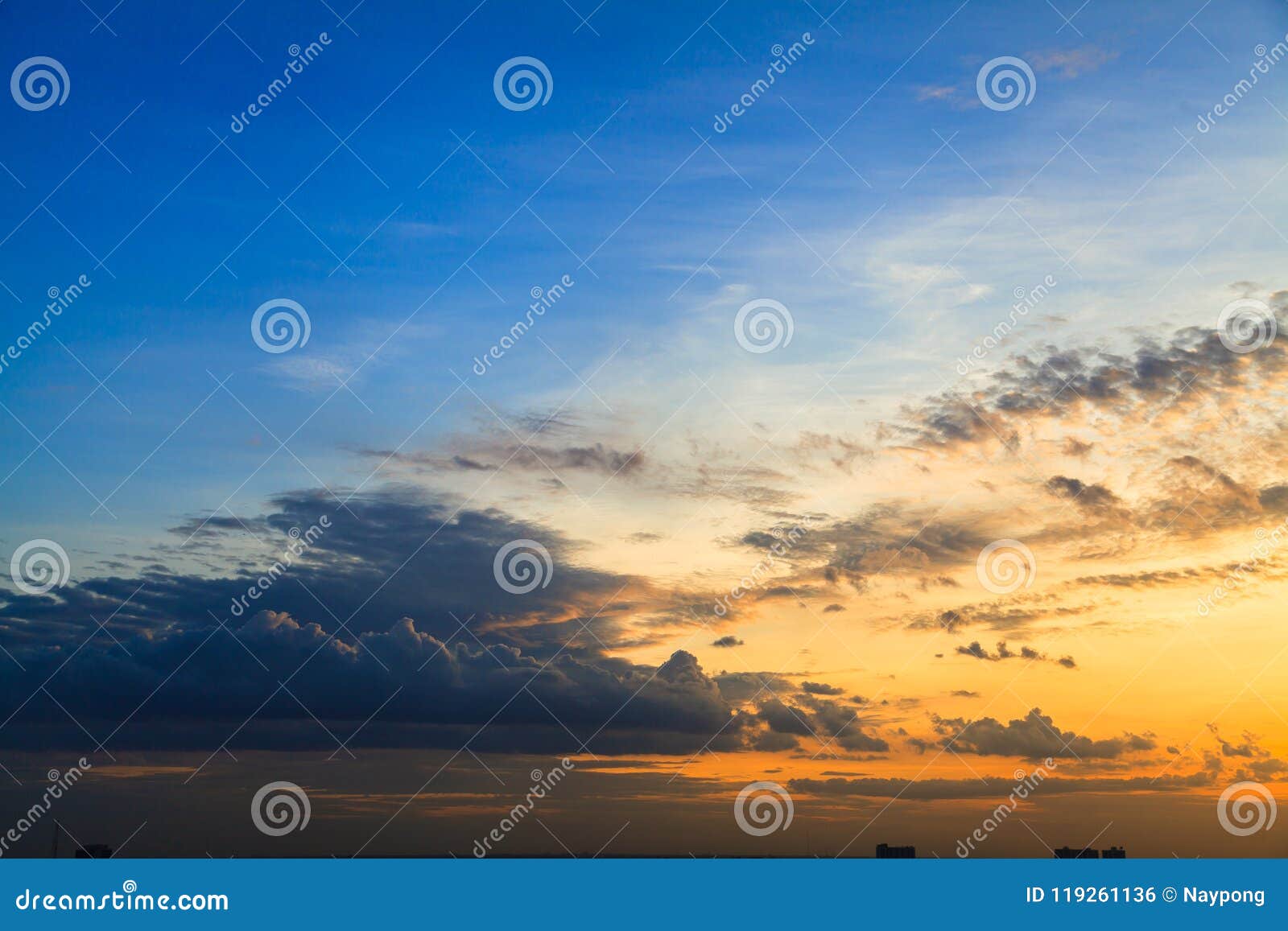 The color of twilight sky stock photo. Image of dusk - 119261136