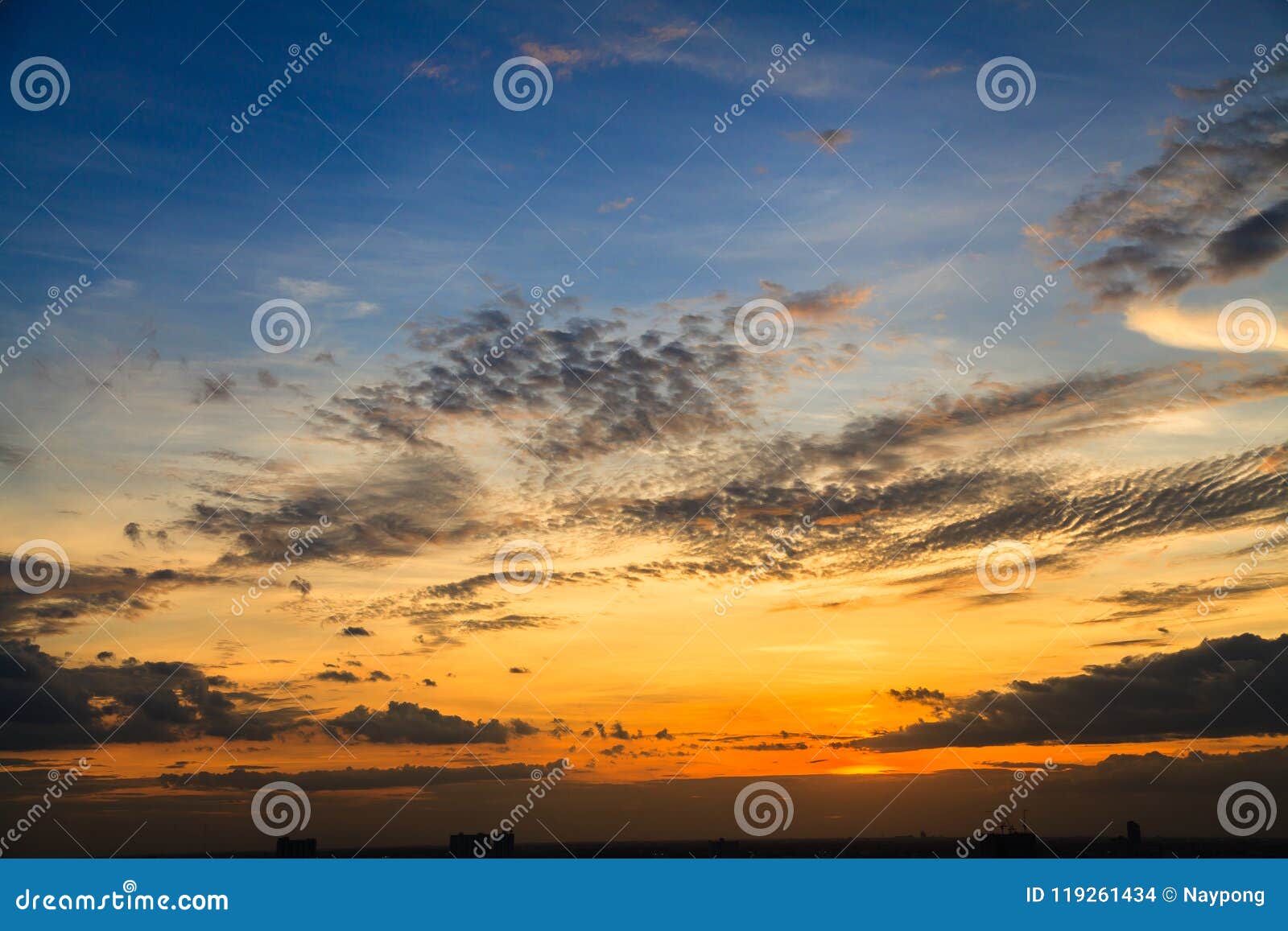 The color of twilight sky stock photo. Image of colorful - 119261434