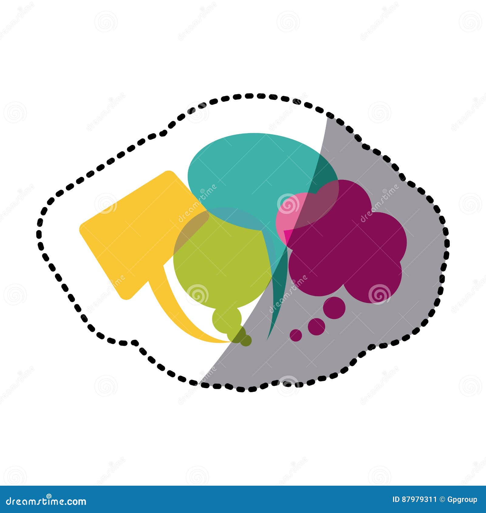 Color Types of Chat Bubbles Icon Stock Illustration - Illustration of ...