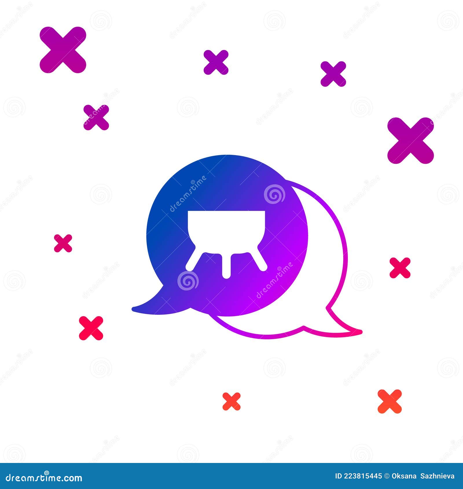 Color Udder Icon Isolated on White Background. Gradient Random Dynamic ...