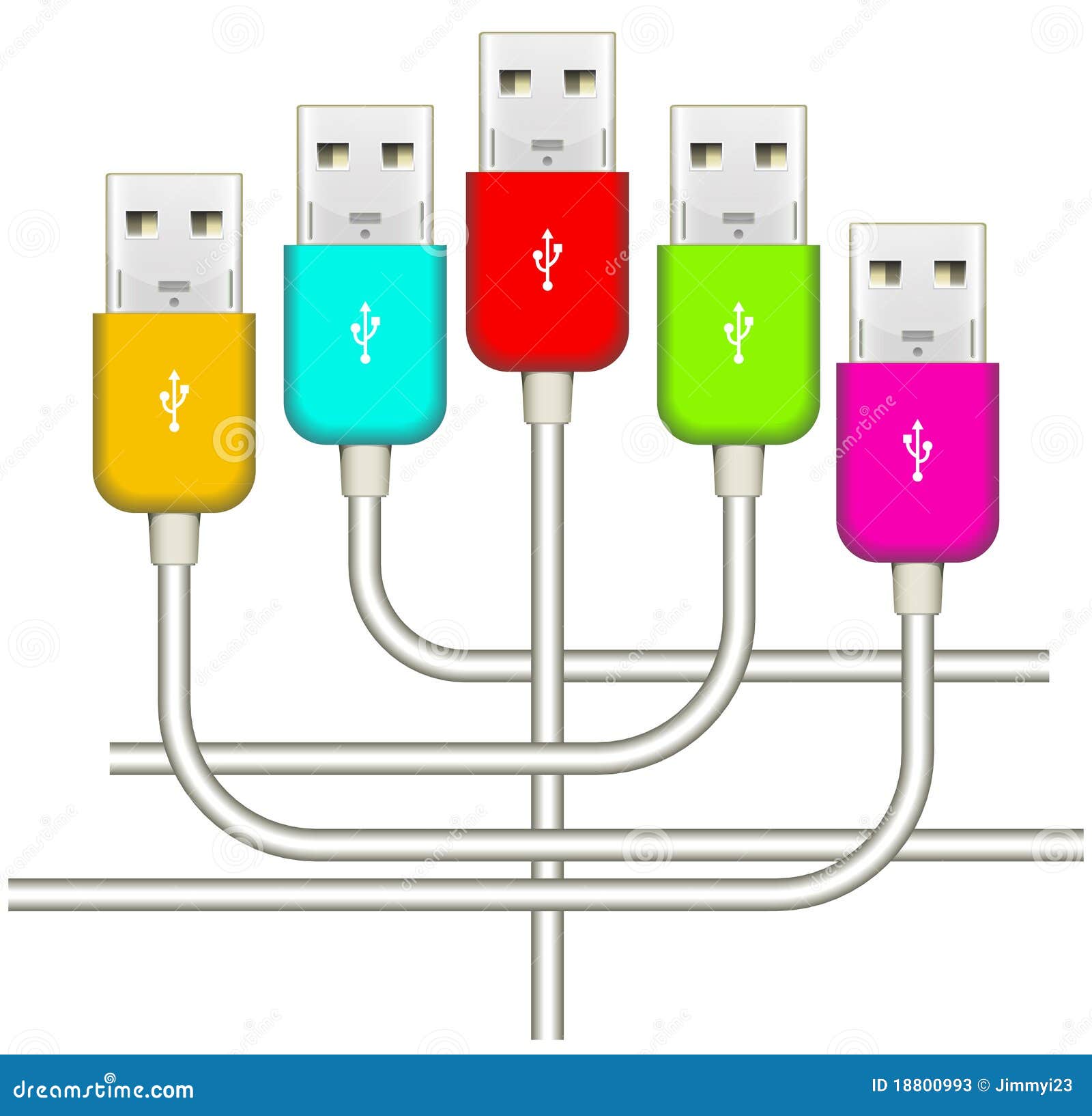 Color usb stock vector. Illustration of icon, blue, computer - 18800993