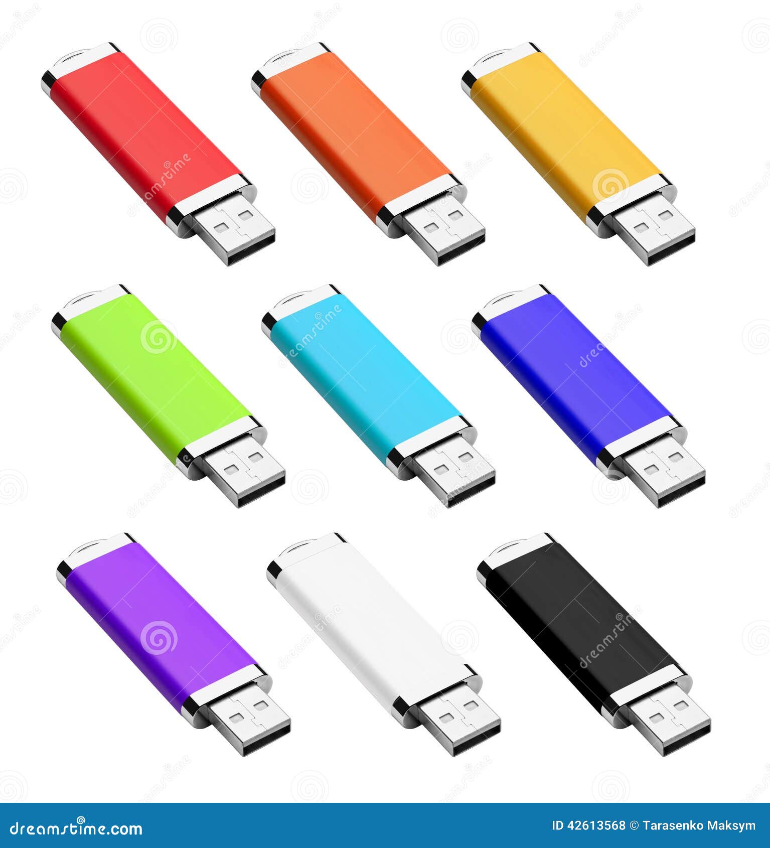 Color USB Flash Drive Isolated on White Stock Illustration ... Color USB Flash Drive Isolated on White Stock Illustration ...