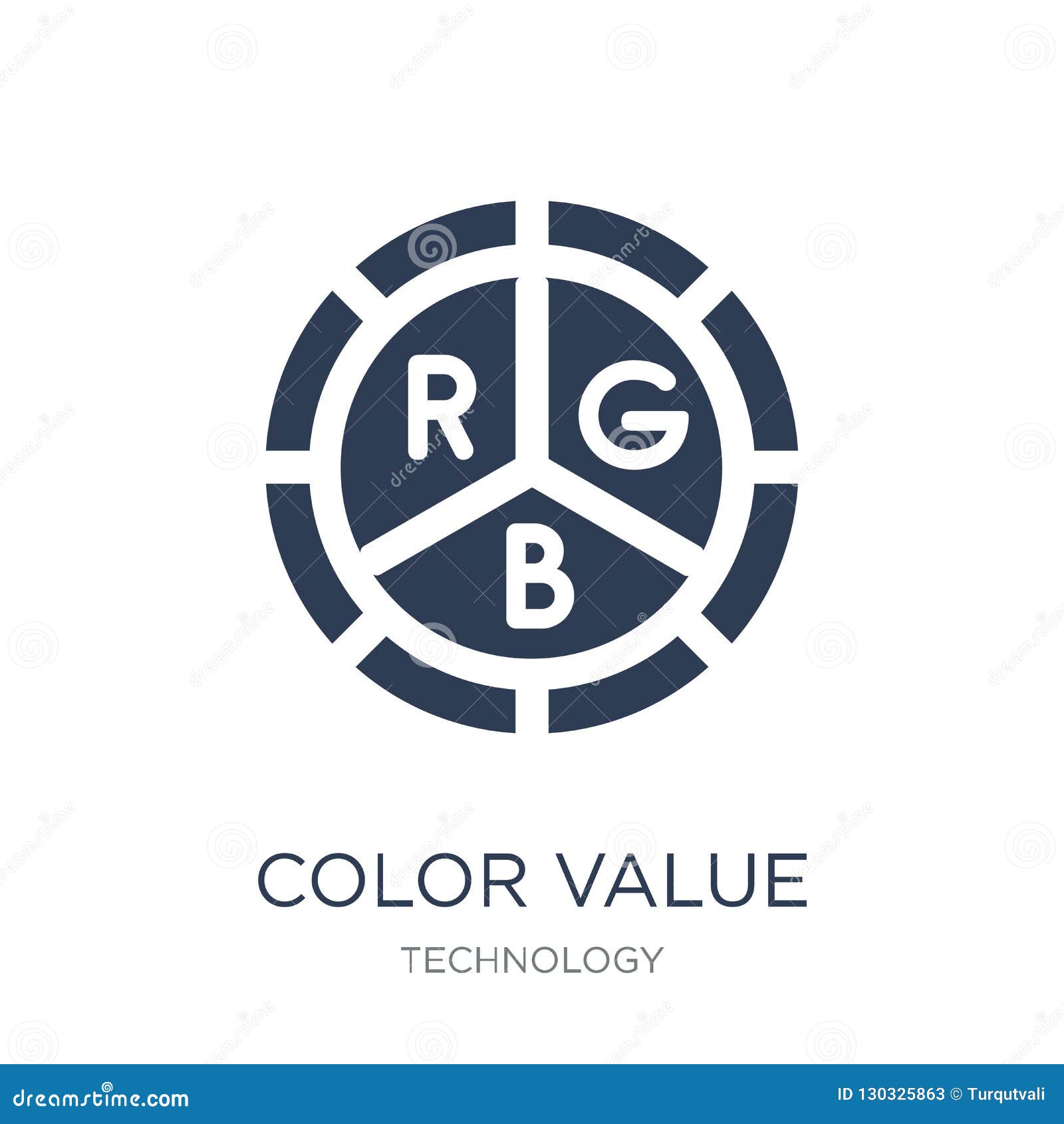 Color Value Icon. Trendy Flat Vector Color Value Icon on White B Stock ...