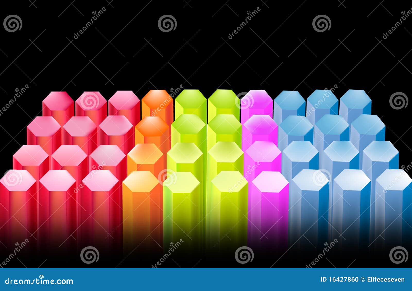 Color variation stock illustration. Illustration of hexagon - 16427860