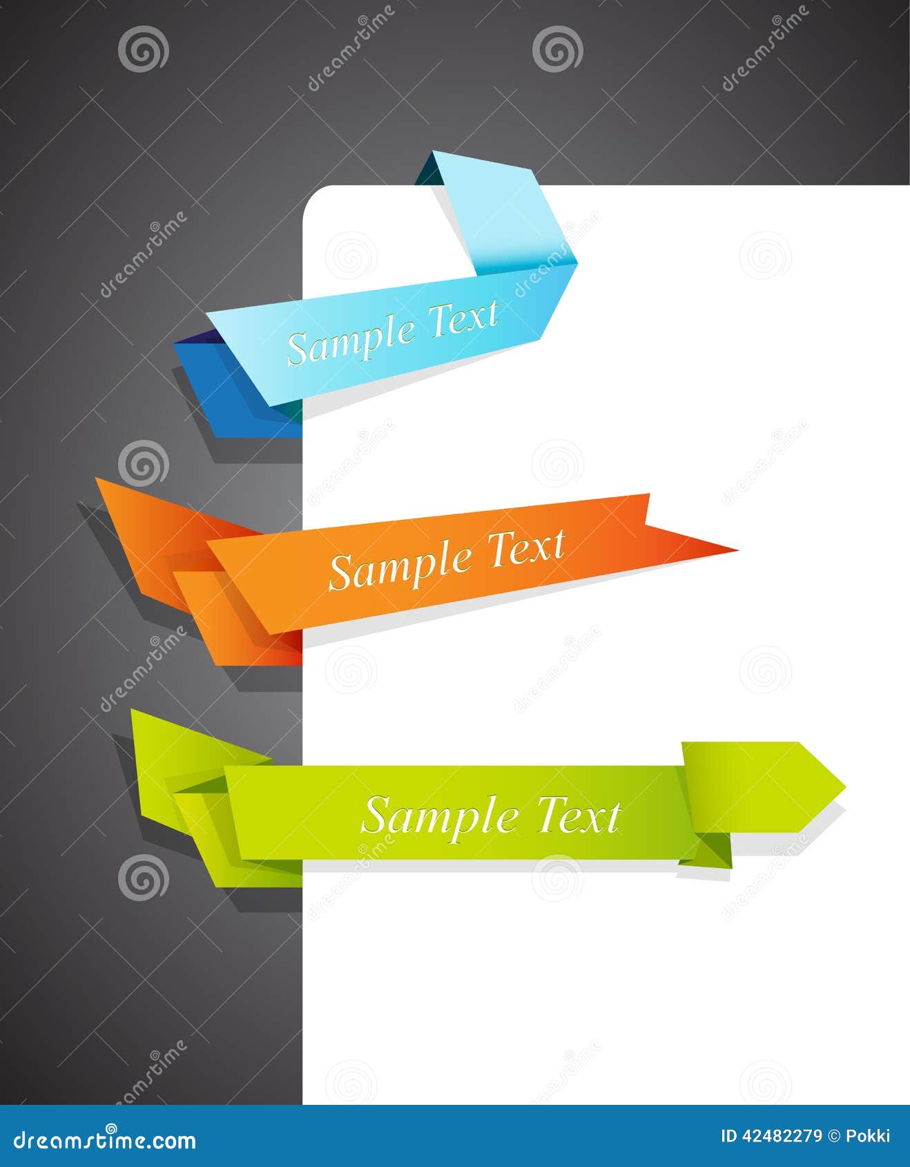 Color vector edge ribbons. stock vector. Illustration of graphic - 42482279