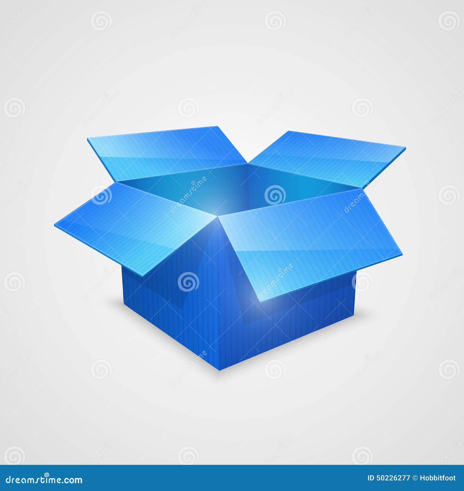 Color Vector Open Box. Blue Stock Vector - Illustration of bright ...