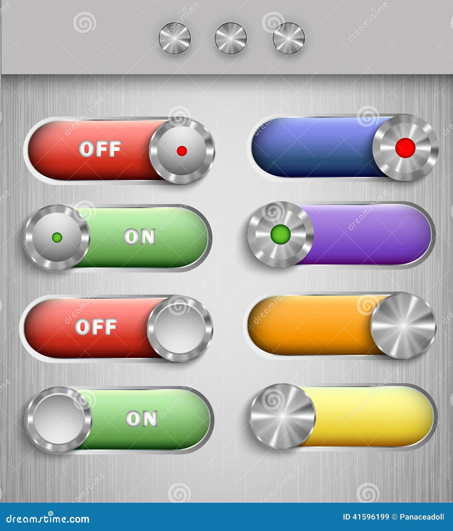 Color Vector Switch Buttons Stock Vector - Illustration of check ...