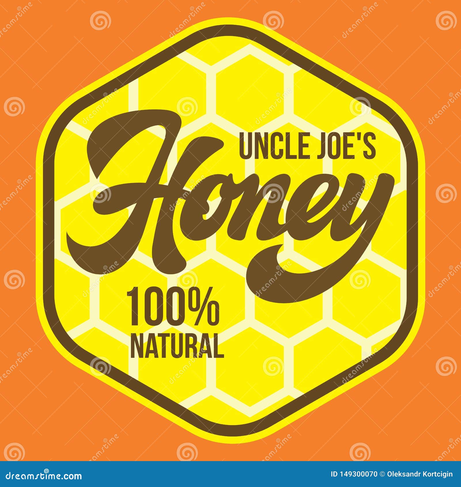 Color Vector Template for Honey Packaging Design Stock Vector ...
