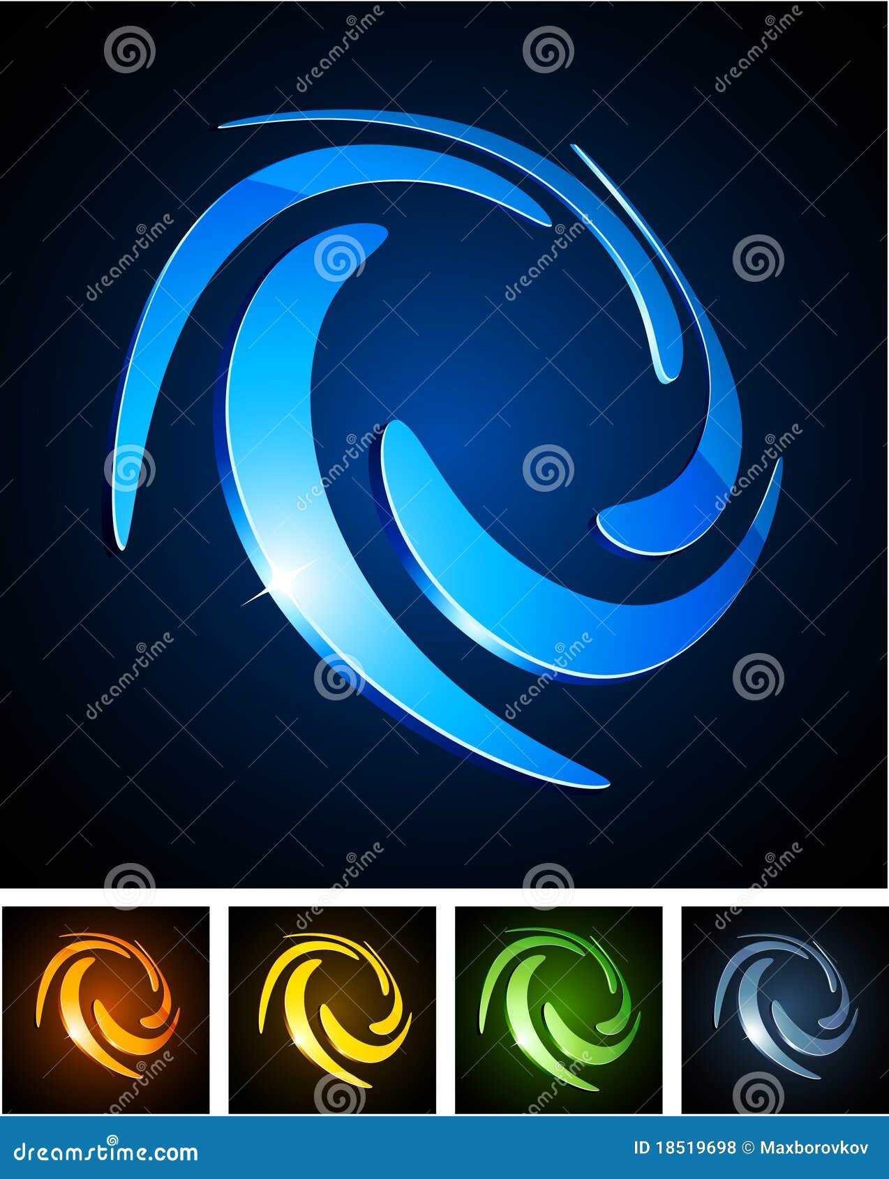 Color vibrant emblems. stock vector. Illustration of aureole - 18519698